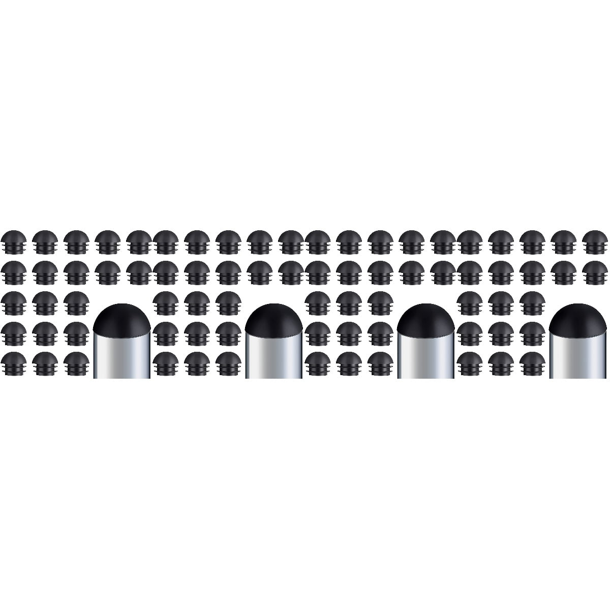 WORGEOUS 400 pcs End Plugs Plastic Chair Leg Inserts Tubing Plug Caps ...