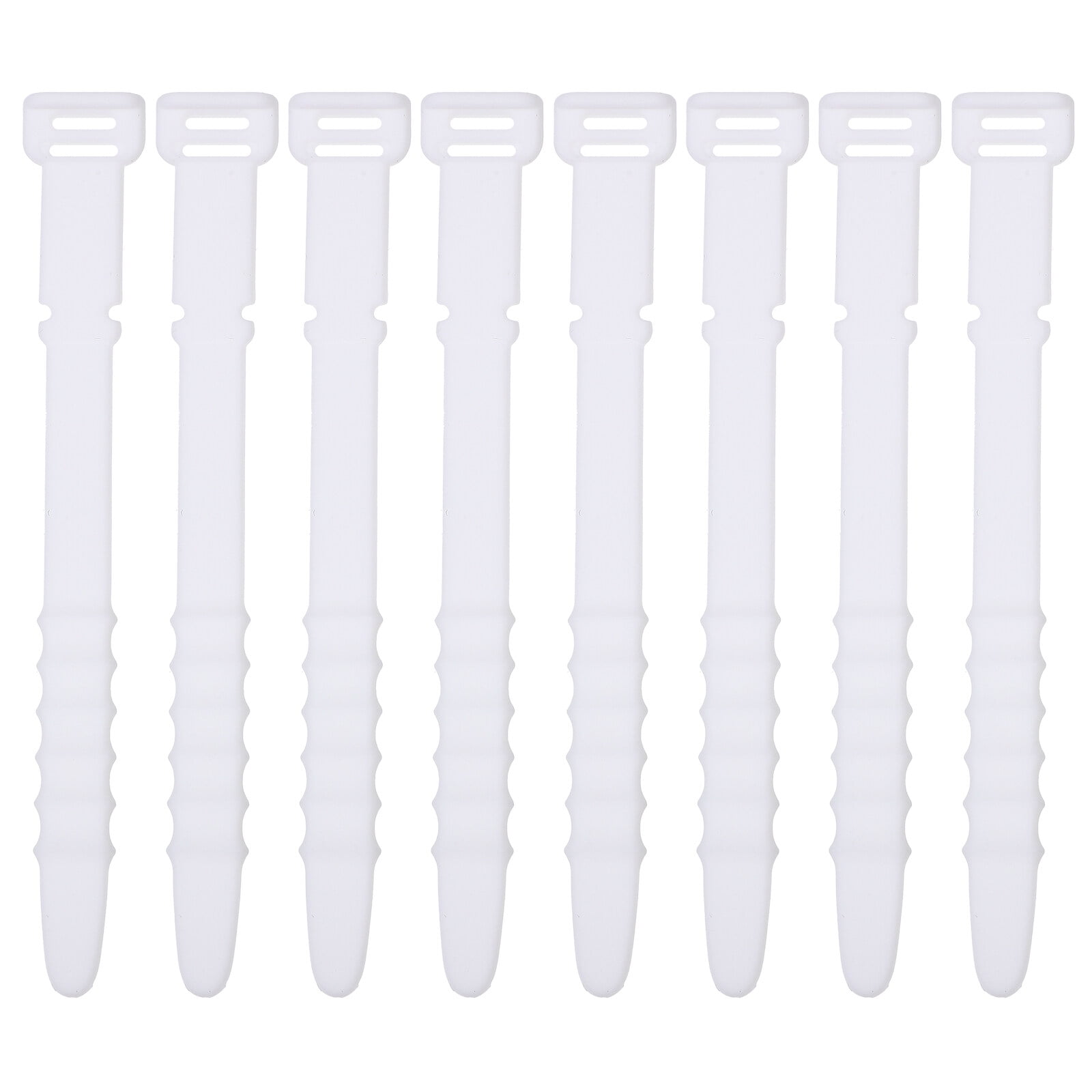 WORGEOUS 40PCS Silicone Cable Strap Fish Bone Shape Cable Tie Keeper ...