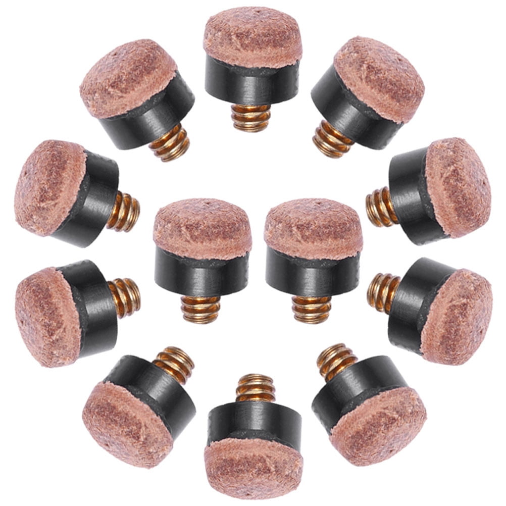 WORGEOUS 40Pcs Pool Cue Tips Leather Billiard Cue Tips Screw On Pool ...