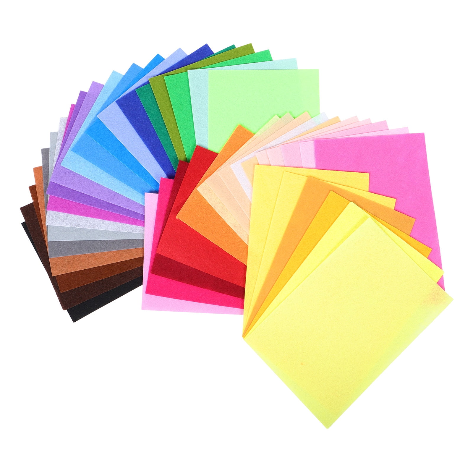 WORGEOUS 40pcs DIY Decoration Felt Multi-Colored Felt Fabric Assorted ...