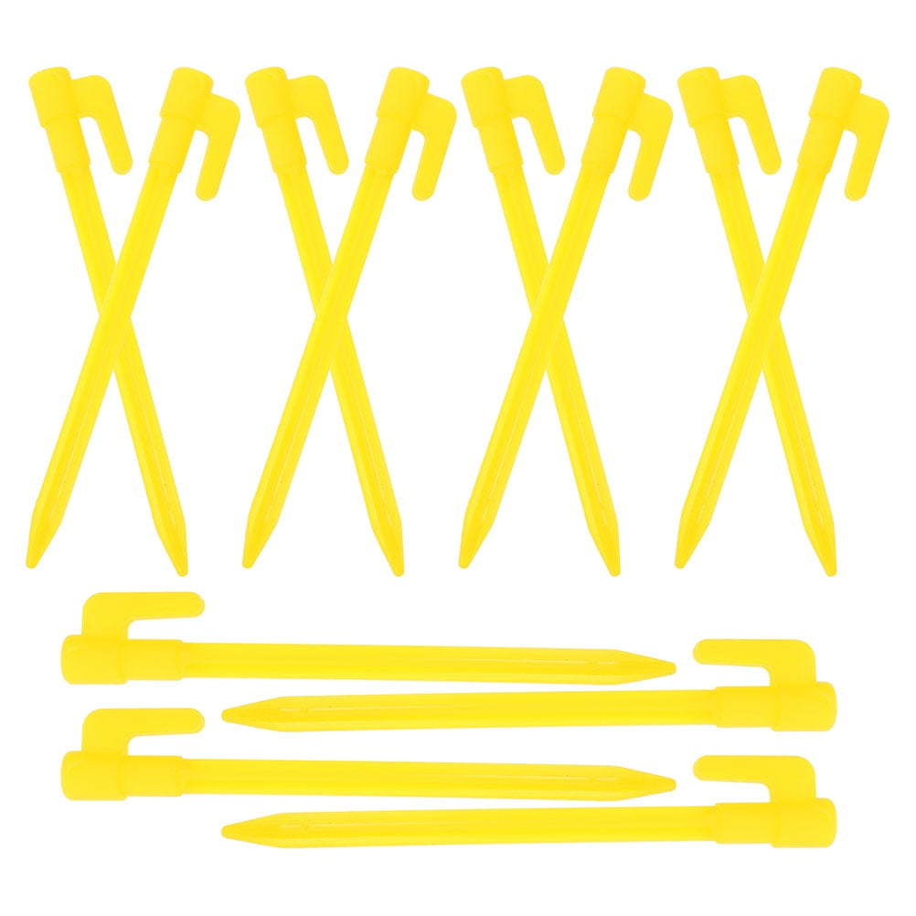 WORGEOUS 40pcs Plastic Tent Stakes Heavy Duty Tarp Anchoring Pegs ...