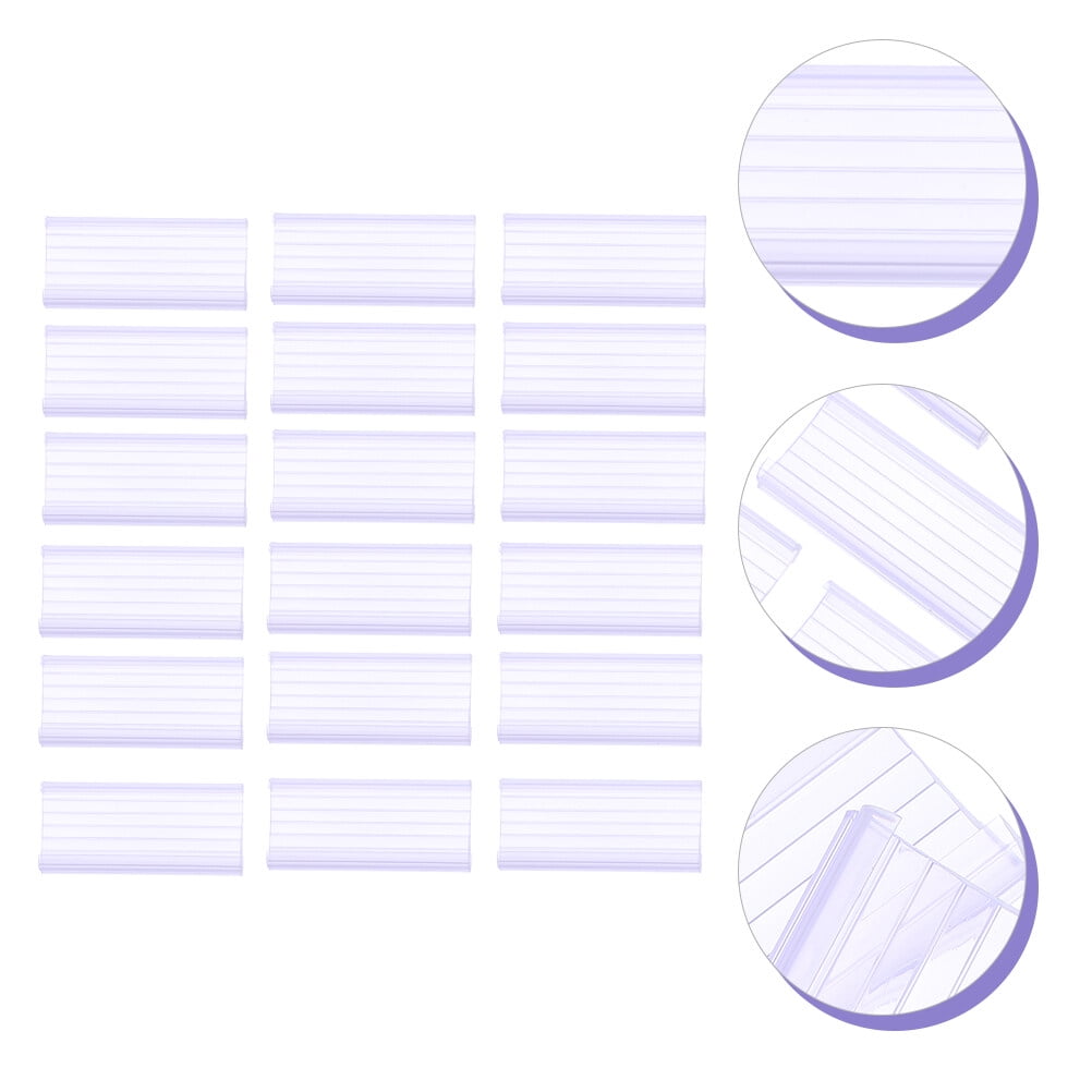 WORGEOUS 40pcs Price Tag Display Stand PVC Price Label Holder Store ...