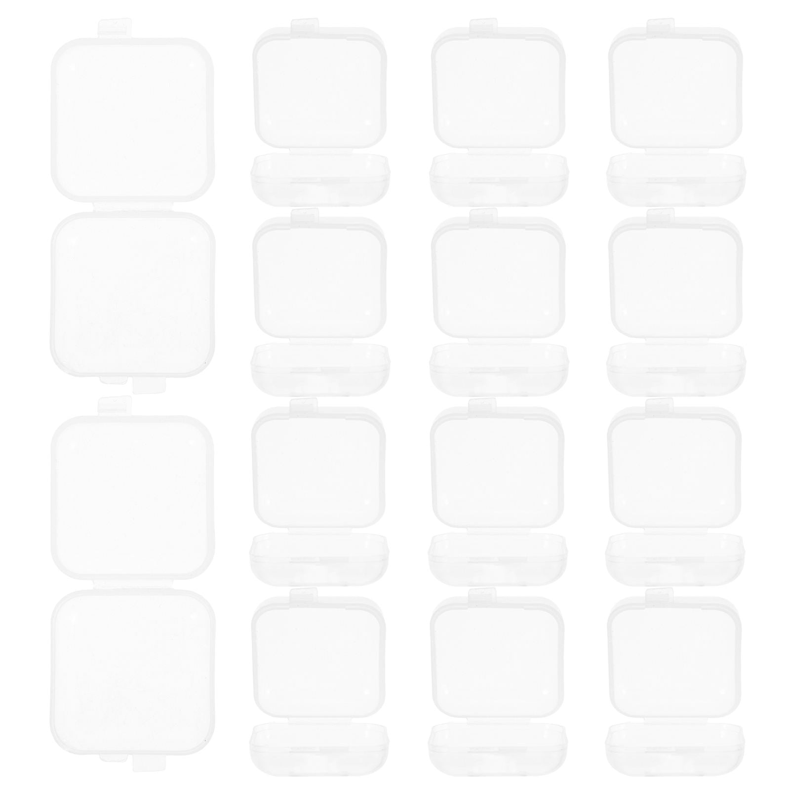 WORGEOUS 40pcs Small Plastic Boxes with Hinged Lids Mini Jewelry ...