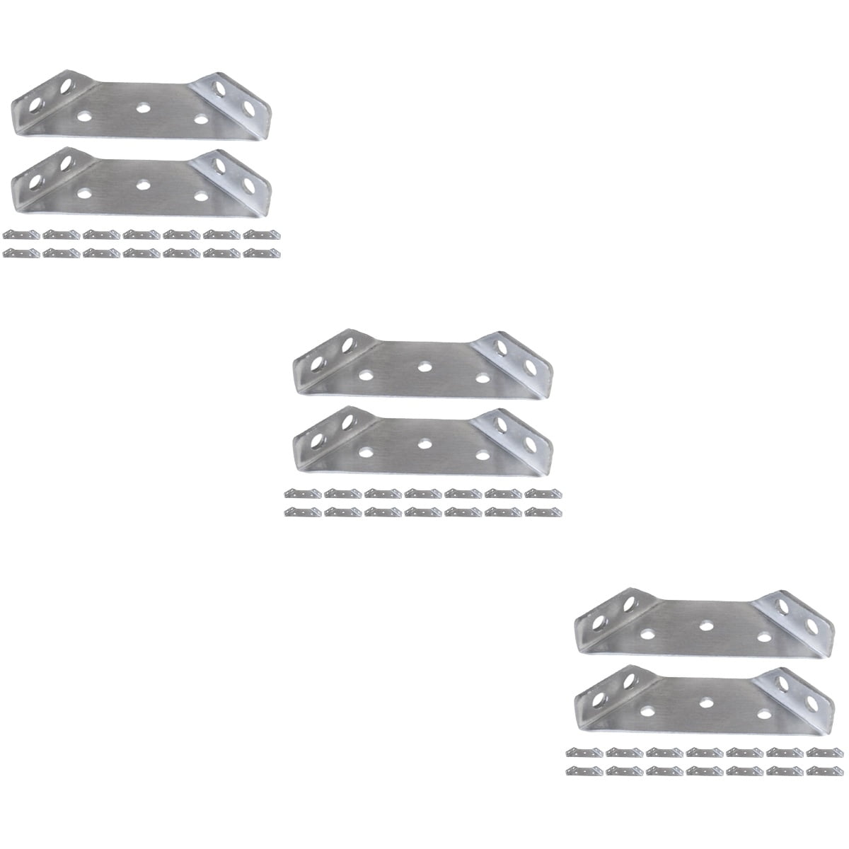 WORGEOUS 48 pcs Stainless Steel Furniture Corner Connectors Triangle ...