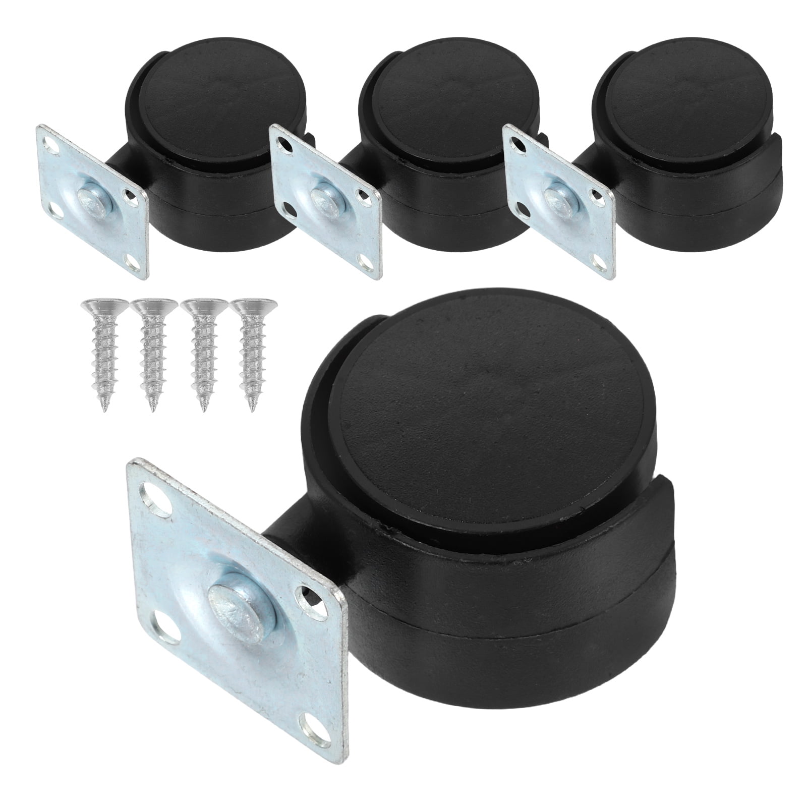 WORGEOUS 4PCS Furniture Casters Silent Movement Swivel Casters ...
