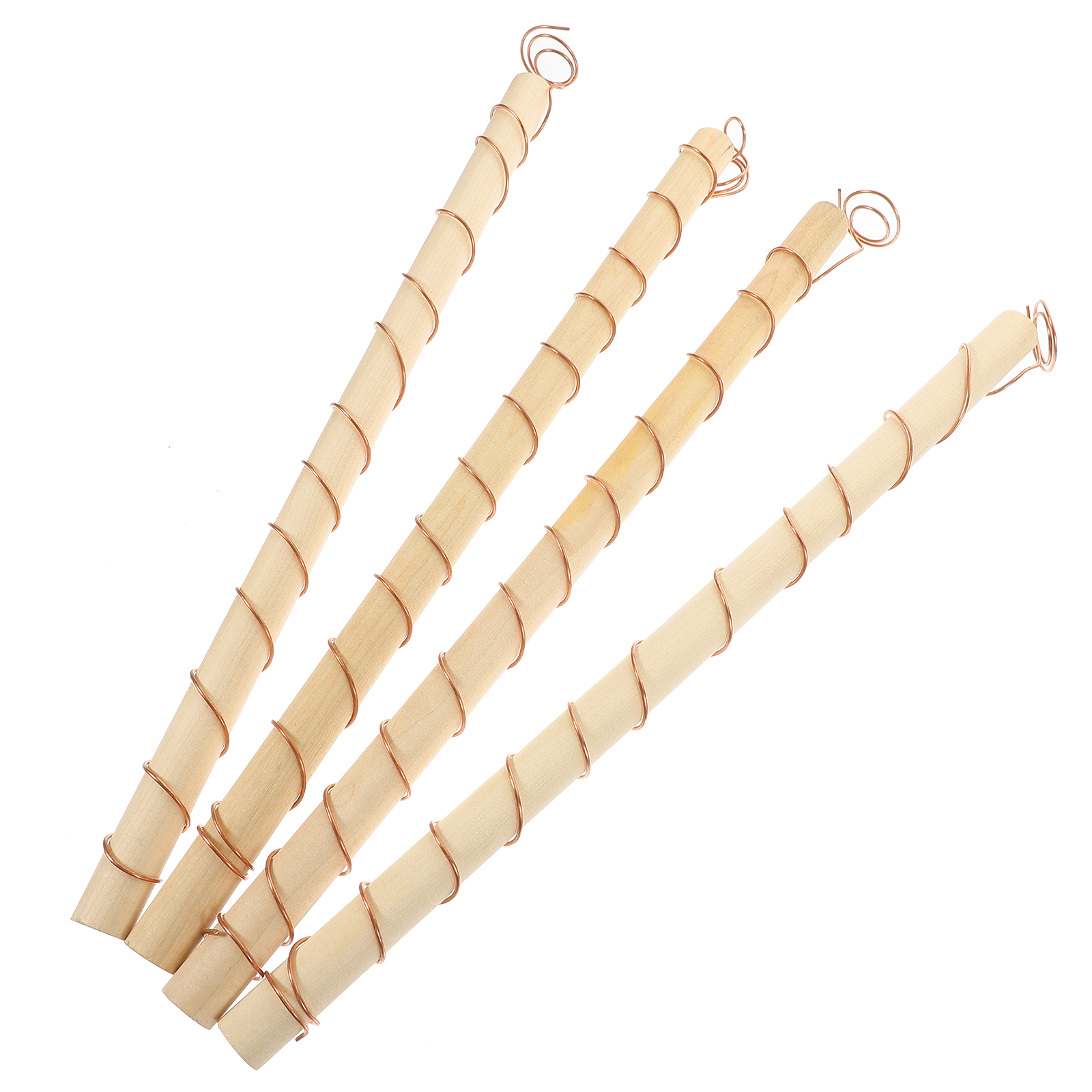 WORGEOUS 4Pcs Antenna Copper Plant Stake Gardening Coil Antenna Coil ...