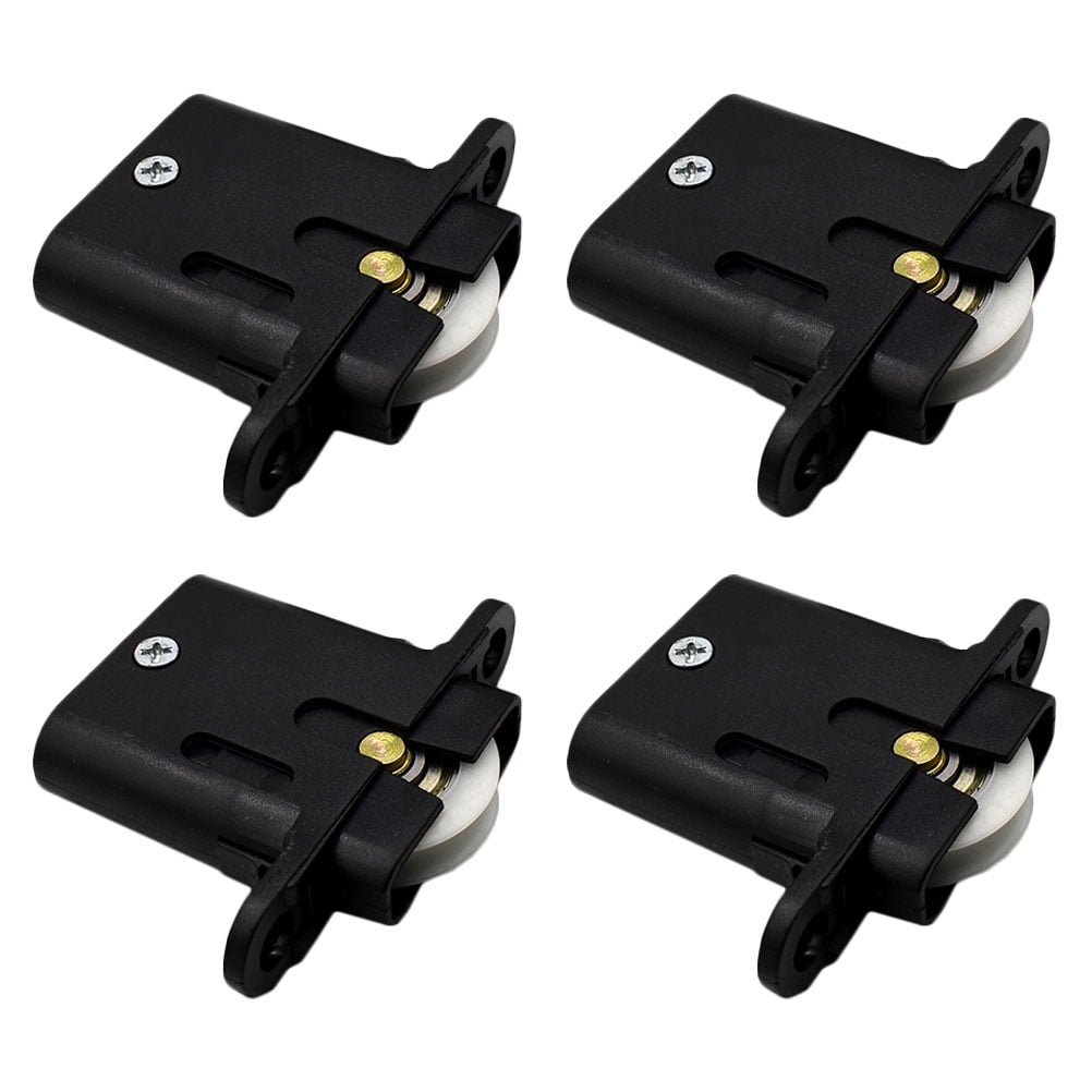 WORGEOUS Drawer Pulleys Cabinet Sliding Pulley Black ABS 4Pcs 3.1x1.6in ...
