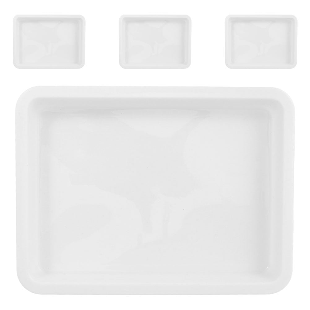 WORGEOUS 4Pcs Laboratory Storage Tray Plastic Serving Trays Lab Sample ...
