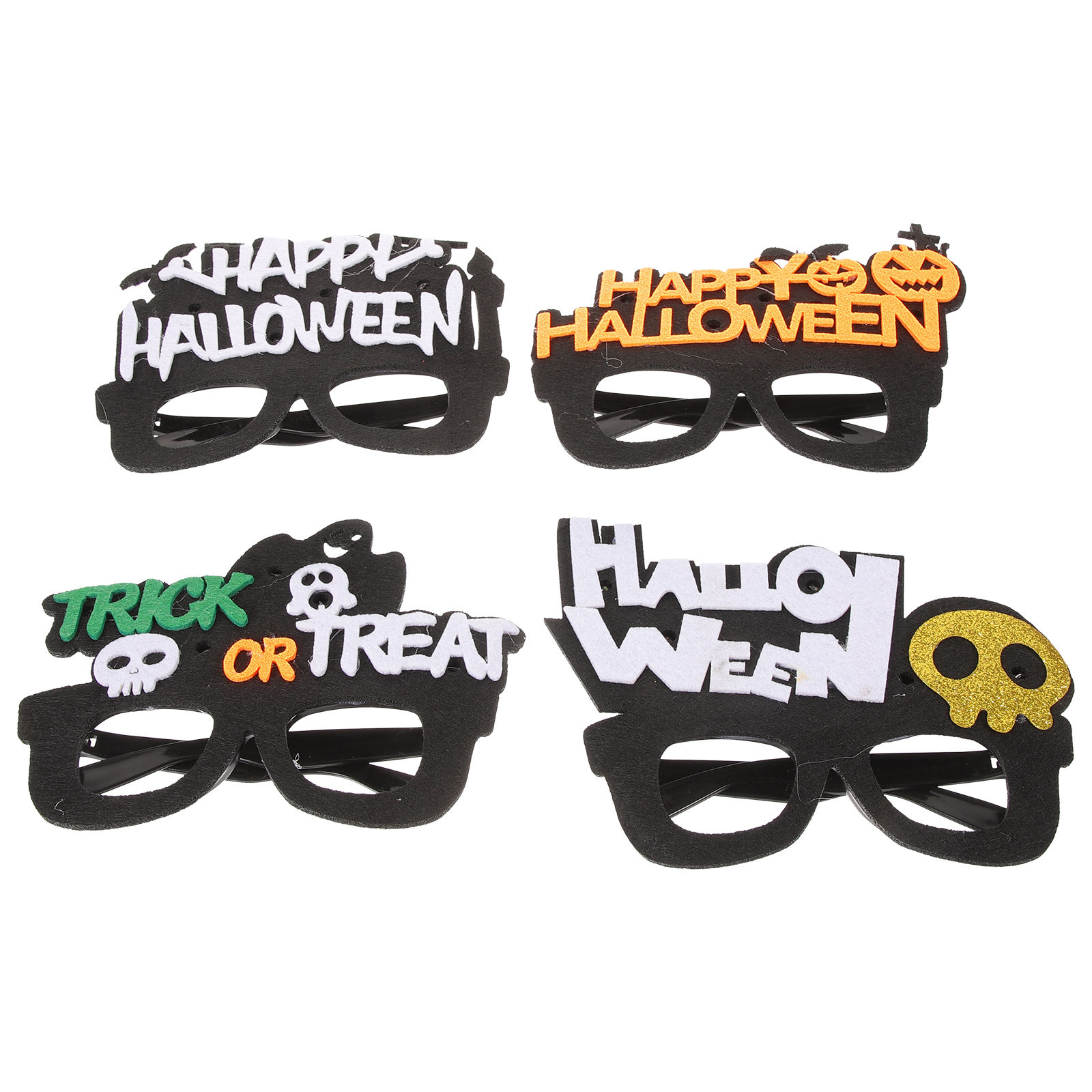 WORGEOUS 4Pcs Party Eyeglasses Decor Led Glasses With Assorted Color ...