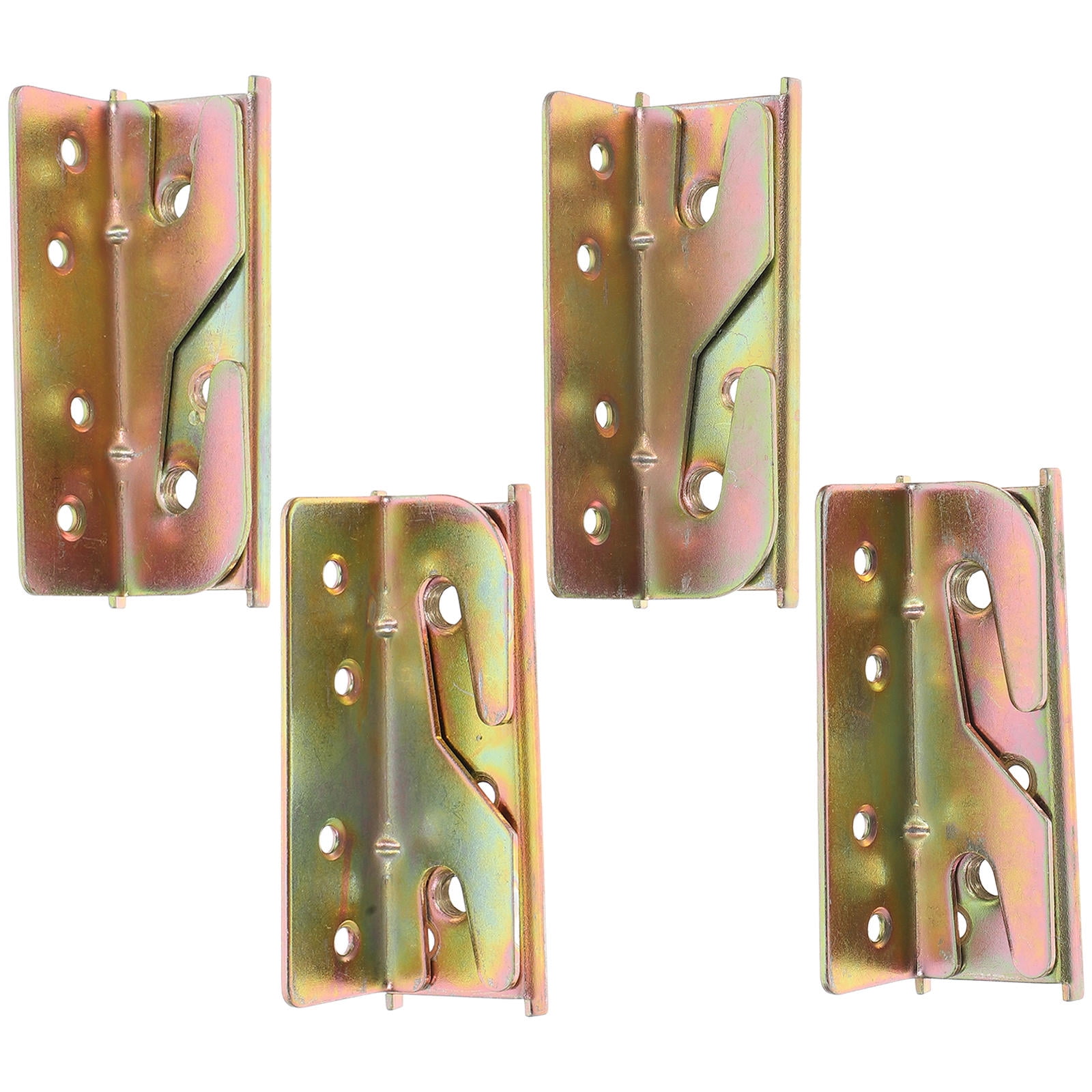 WORGEOUS 4pcs Bed Frame Bracket Fasteners Bed Rail Brackets Bed Frame Hooks Adjustable Headboard ...