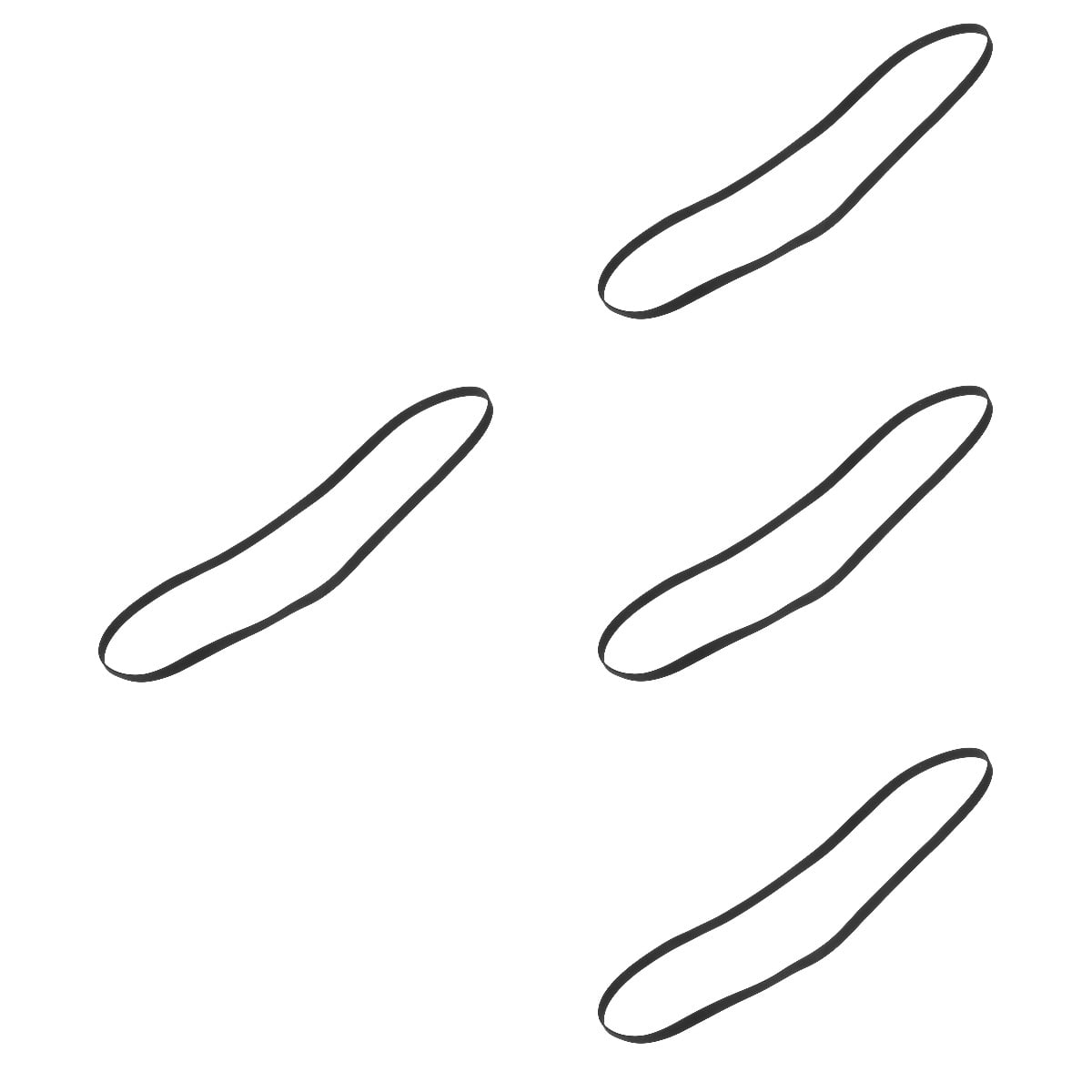 WORGEOUS 4pcs Cassette Belt Replacement Recorder Belt Cassette Tape ...