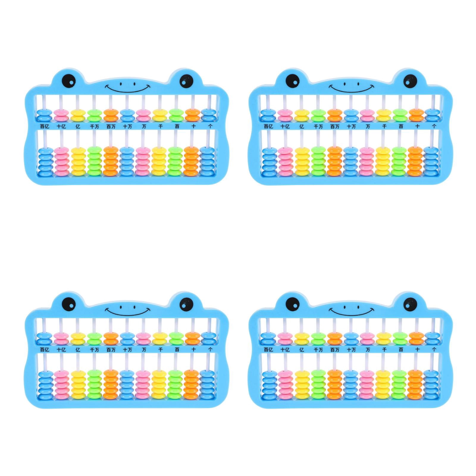 WORGEOUS 4pcs Colorful 7-Bead Abacus For Kids Plastic Math Learning ...
