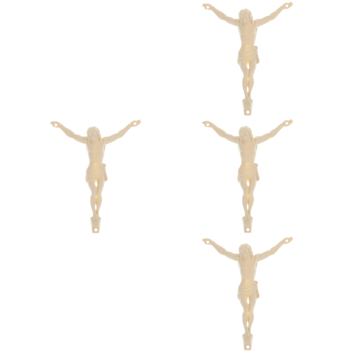 WORGEOUS 4pcs DIY Crucifix Wall Cross Jesus Statue Craft Jesus ...