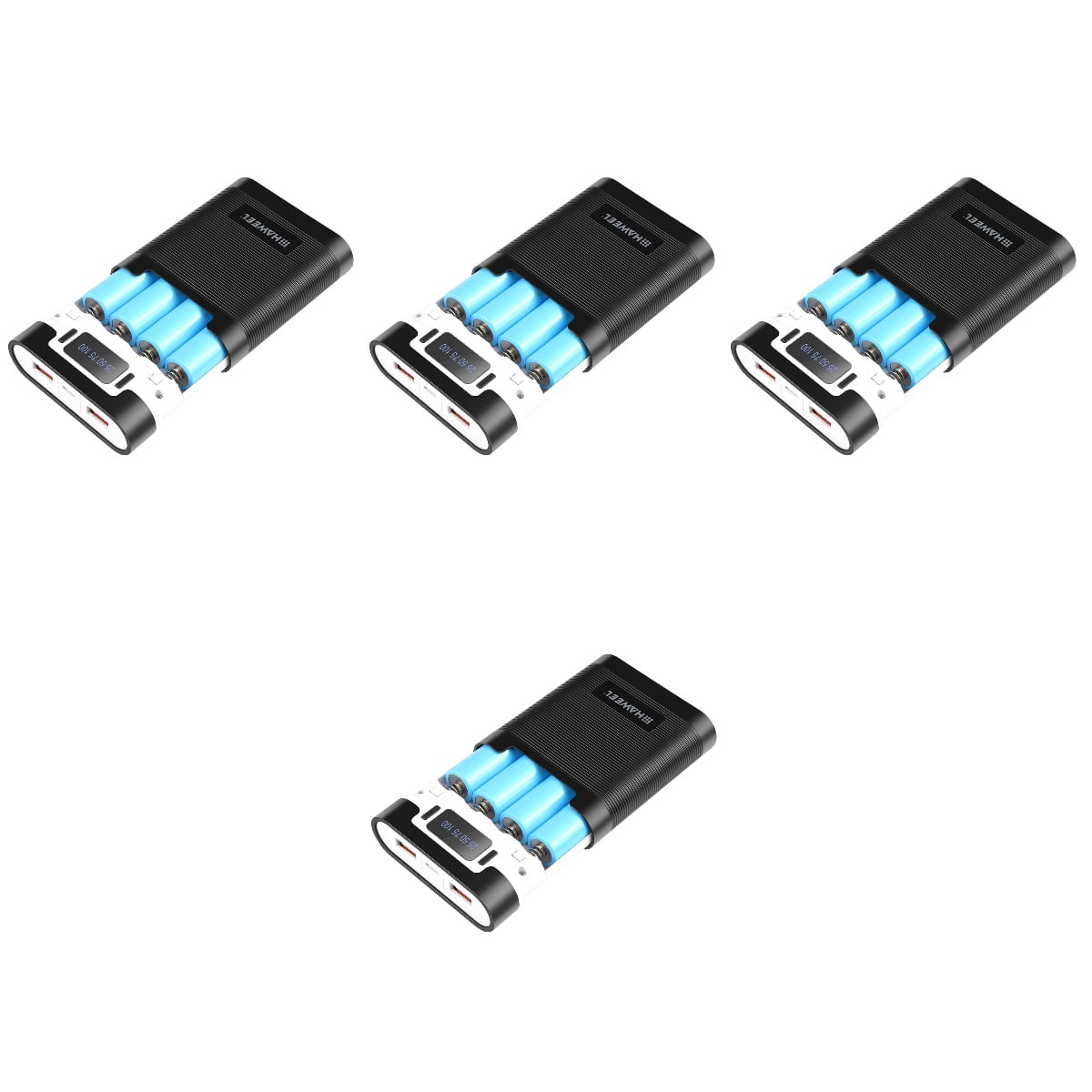 WORGEOUS 4pcs Diy 18650 Power Bank 4 Slots 18650 Battery Case Battery ...