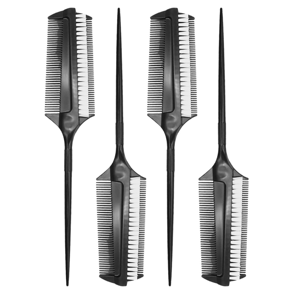 WORGEOUS 4pcs Double Sides Hair Comb 2 in 1 Teasing Comb Hair Tint ...