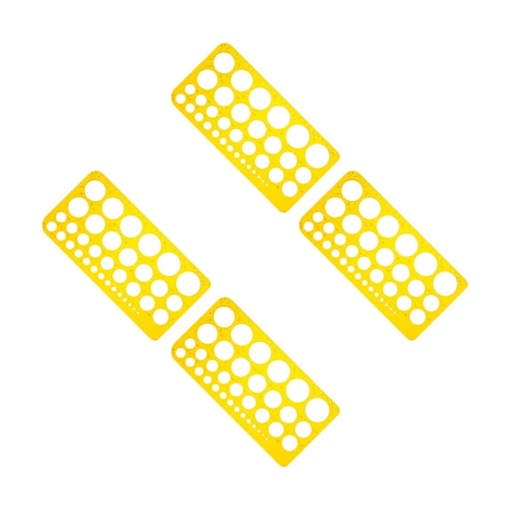 WORGEOUS 4pcs Drawing Template Circle Ruler Measuring Rulers Circle ...