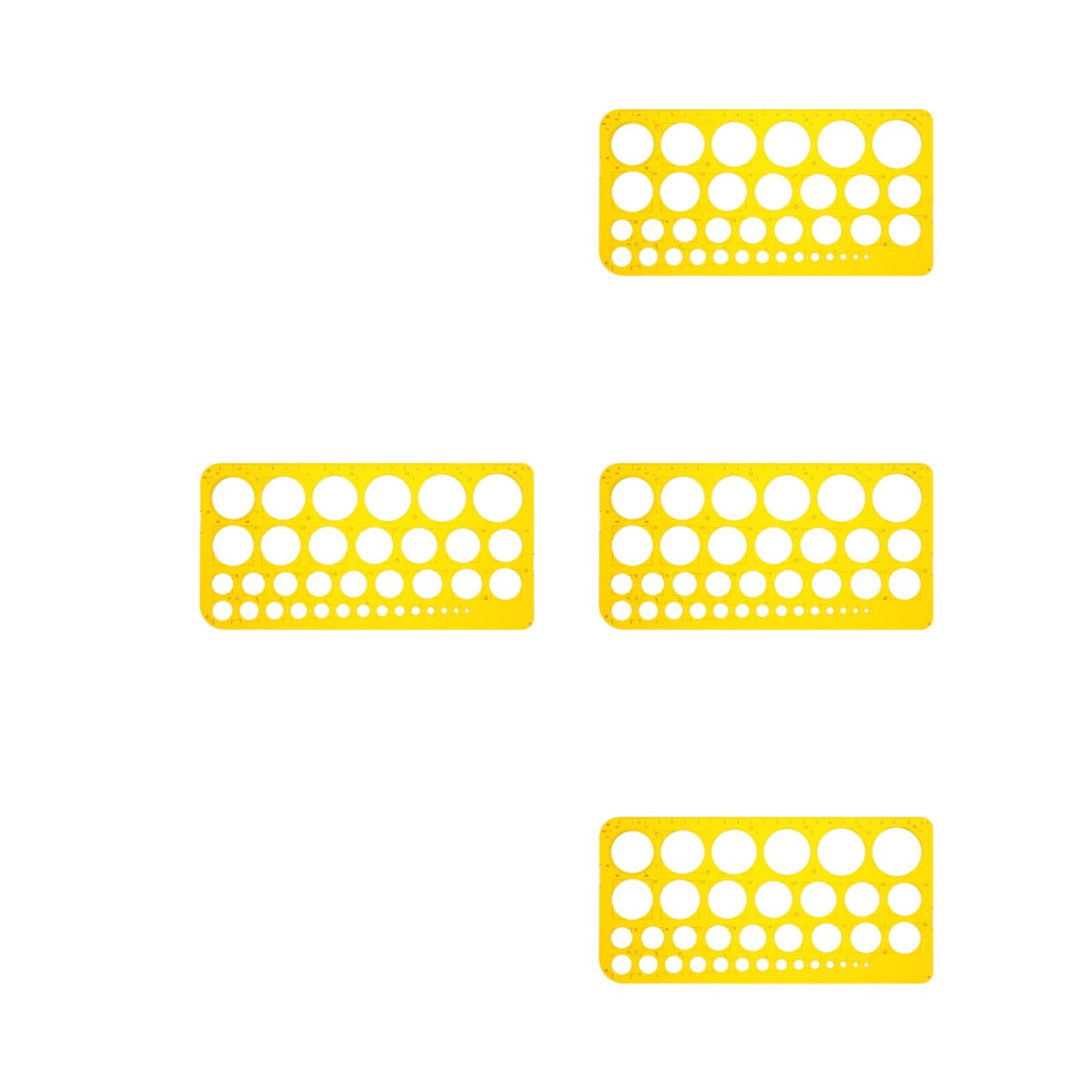 WORGEOUS 4pcs Drawing Template Ruler Geometric Circle Drawings ...