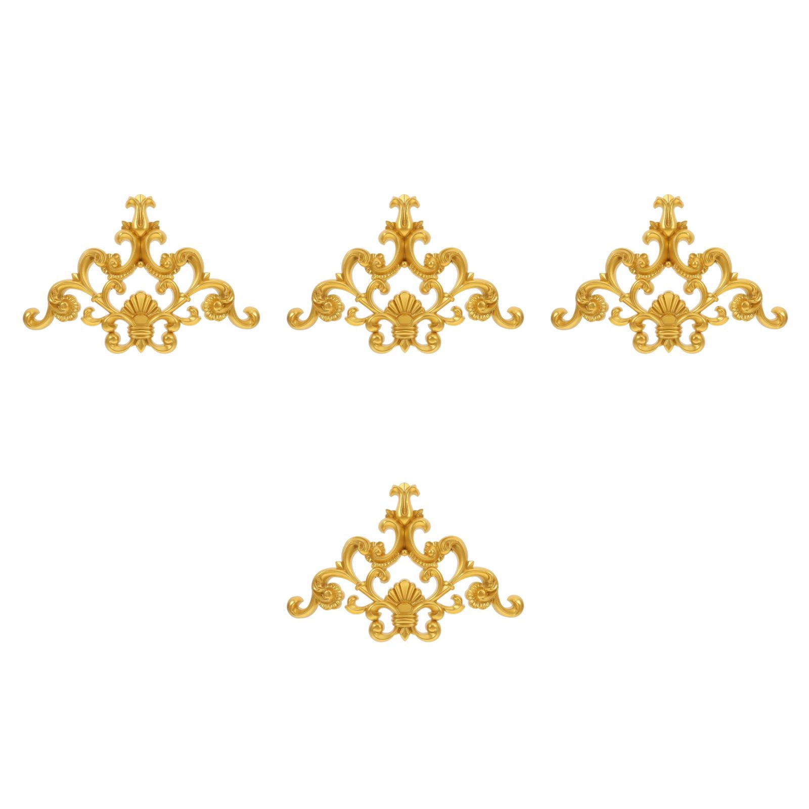 WORGEOUS 4pcs European Design Wall Carving Onlay Plastic Onlay Applique ...