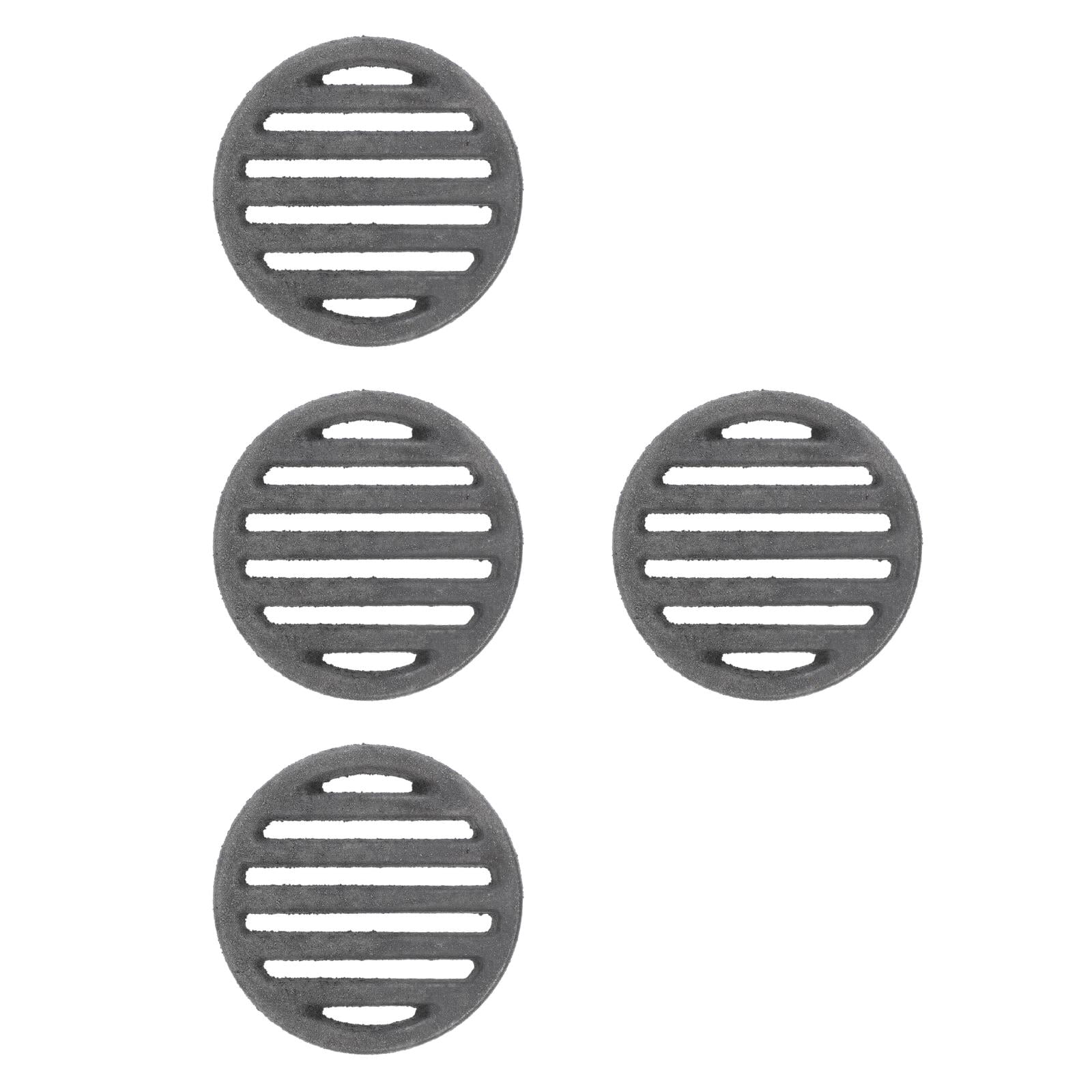 WORGEOUS 4pcs Fire Grate For Stove And Fireplace Fire Pit Vent Round ...