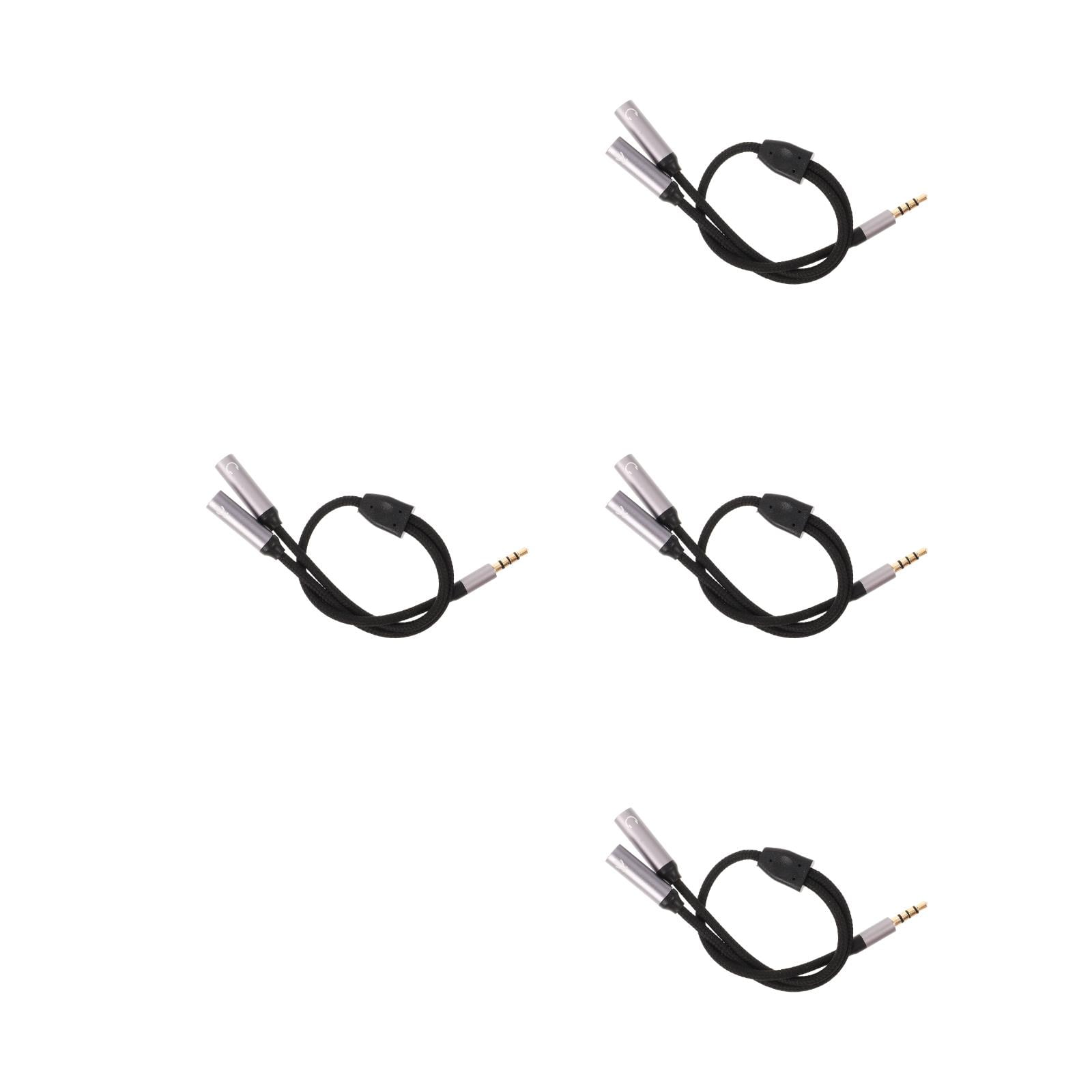 WORGEOUS 4pcs Headset Splitter Cable for PC and Mobile Phone 3.5mm ...