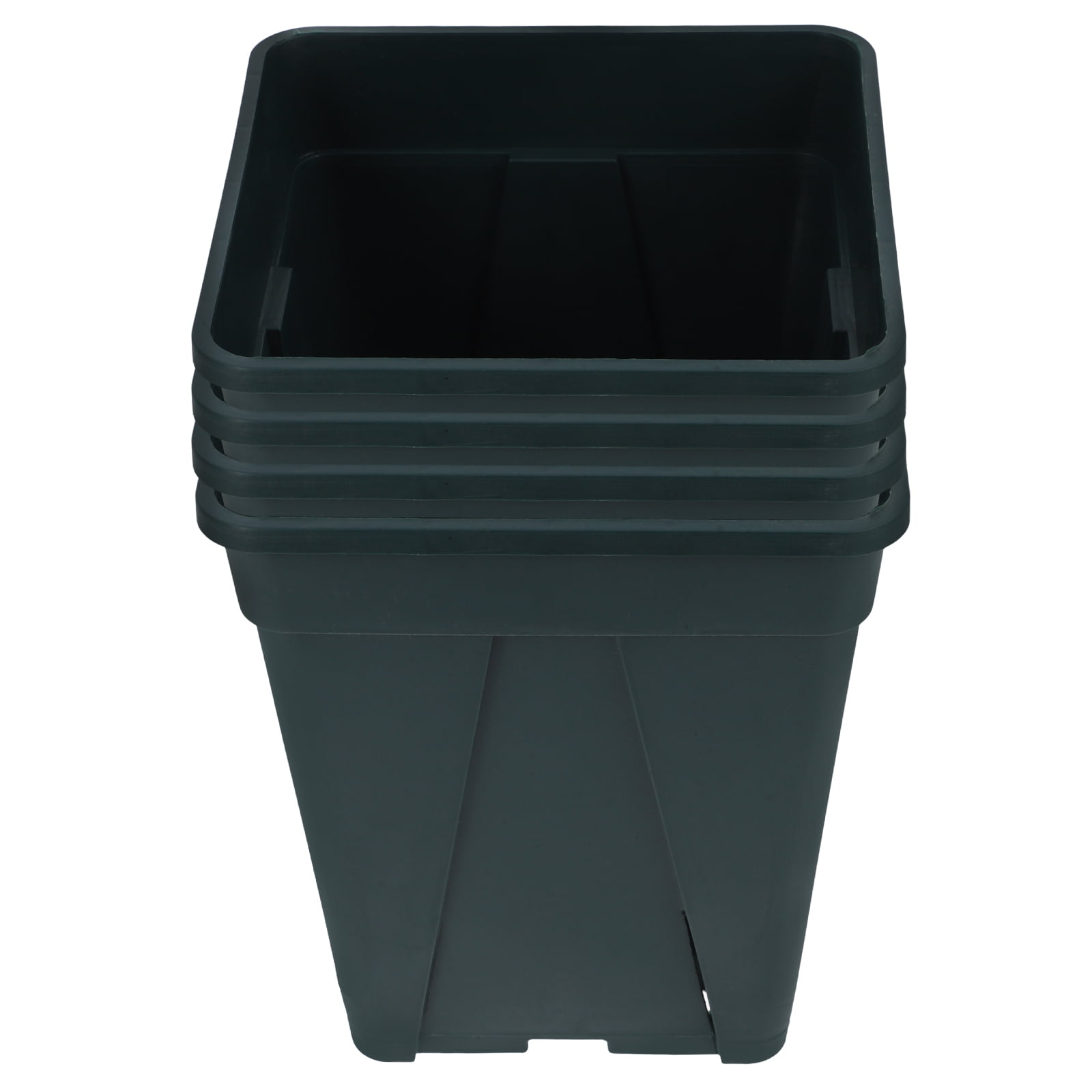 WORGEOUS 4pcs Indoor and Outdoor Plastic Flower Pots with Drainage ...