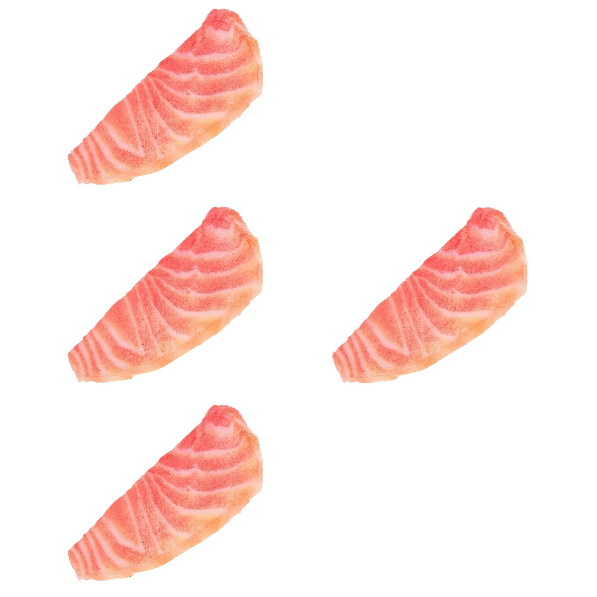 WORGEOUS 4pcs Lifelike Salmon Slice Model Simulation Salmon Model Fake ...