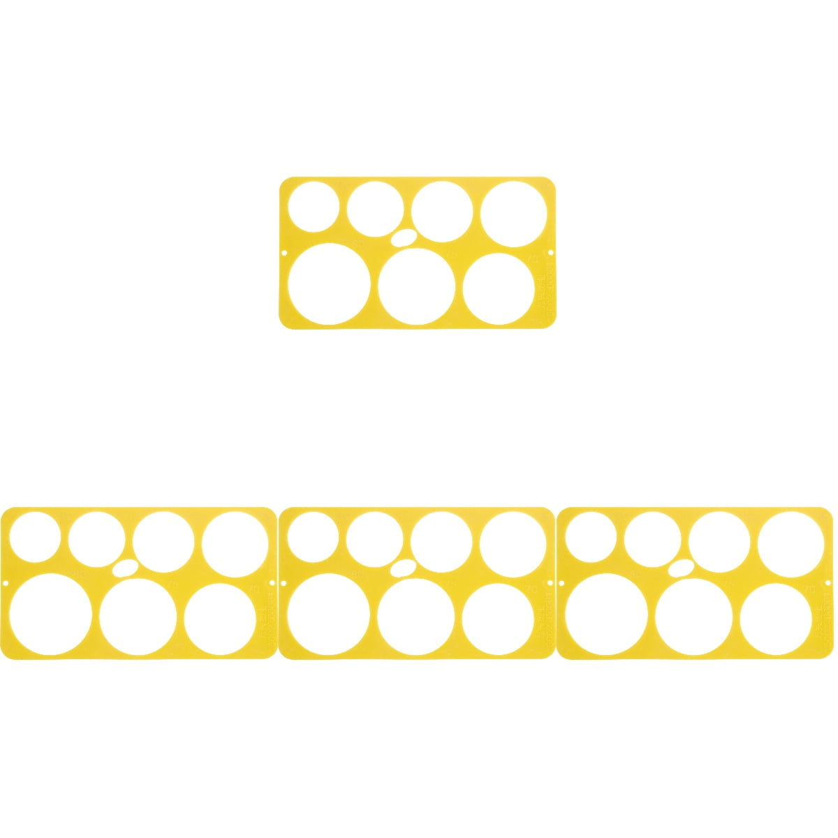 WORGEOUS 4pcs Measuring Circle Fruit Diameter Ruler Fruits Measure ...