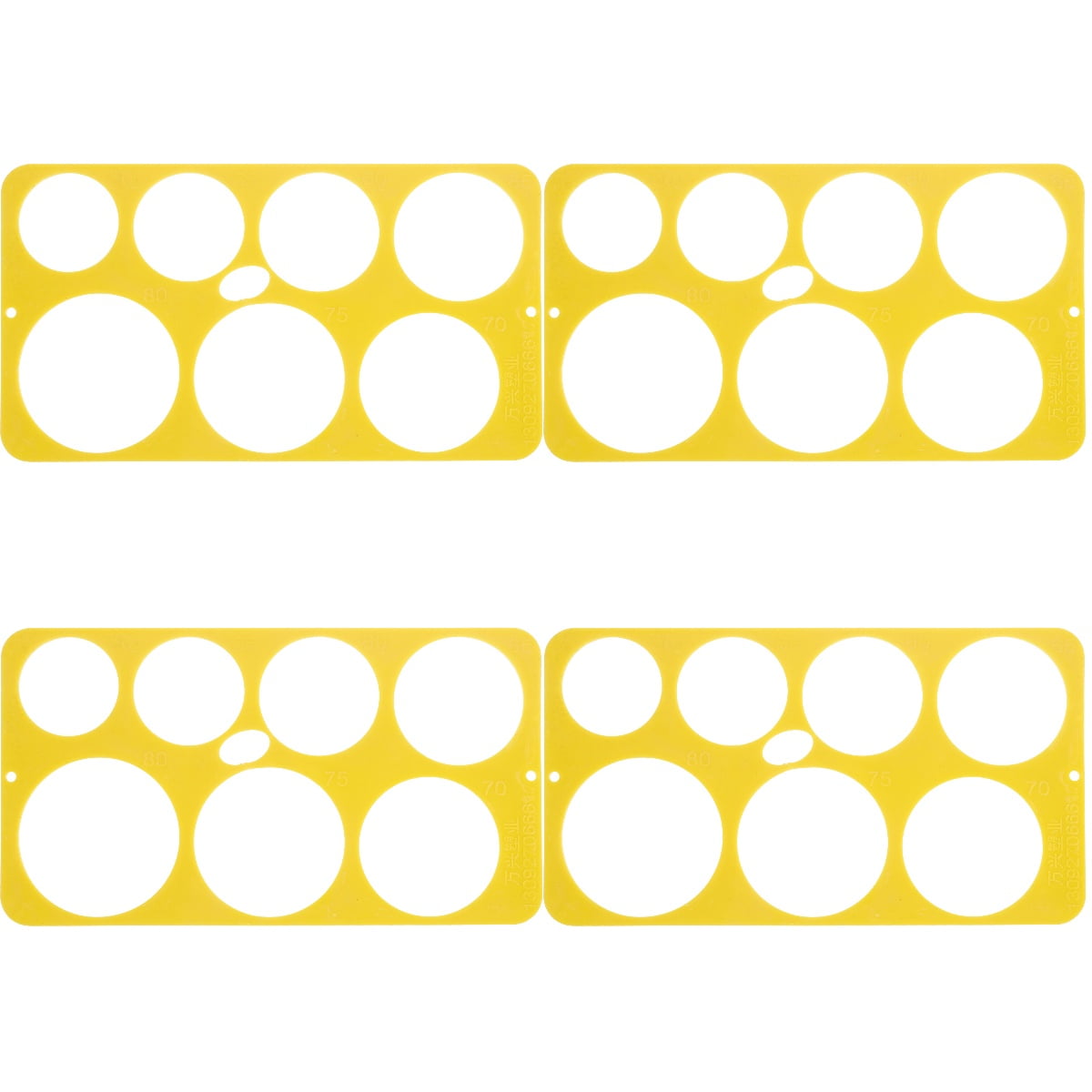 WORGEOUS 4pcs Measuring Circle Fruit Diameter Ruler Fruits Measure ...