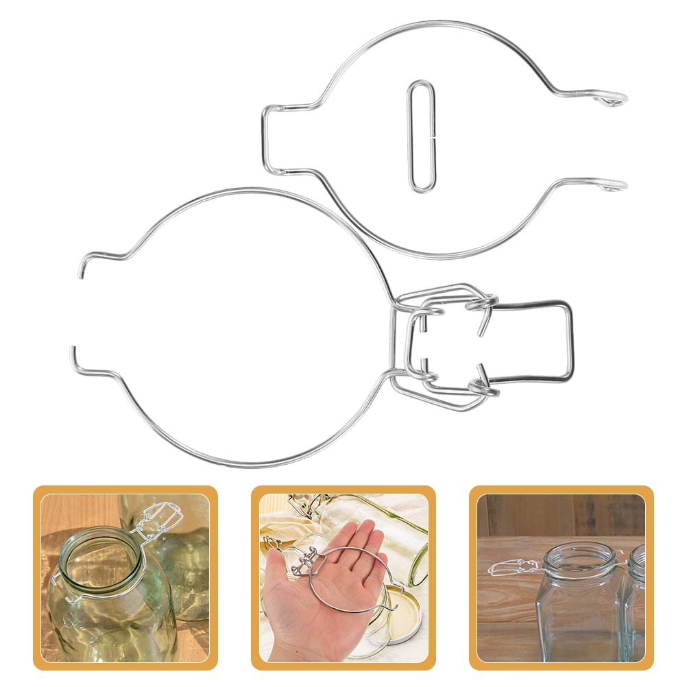 WORGEOUS 4pcs Metal Buckle For Sealing Jars Glass Jar Sealing Metal ...
