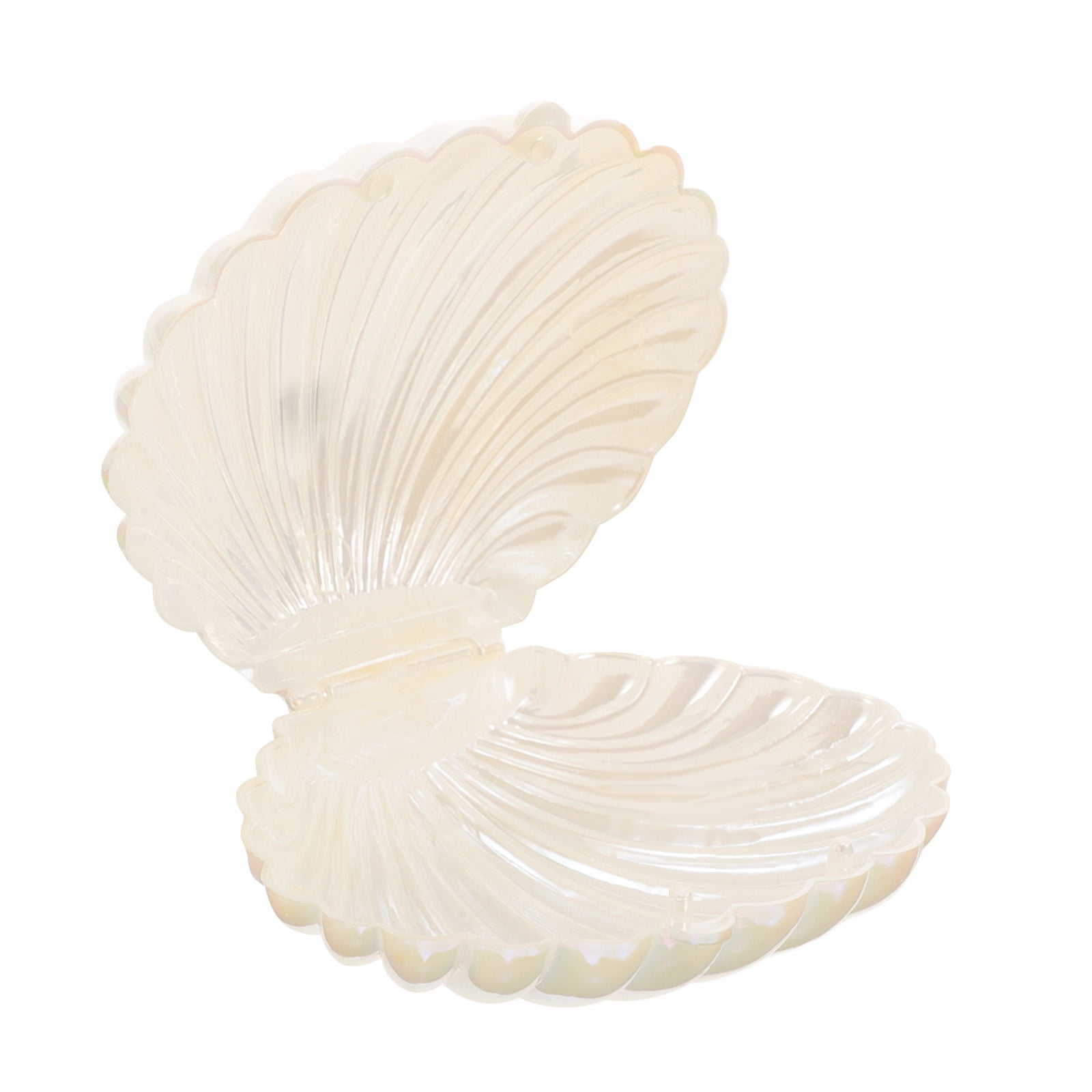 WORGEOUS 4pcs Mini Sea Shells Trinket Plate Plastic Shell Jewelry Box ...
