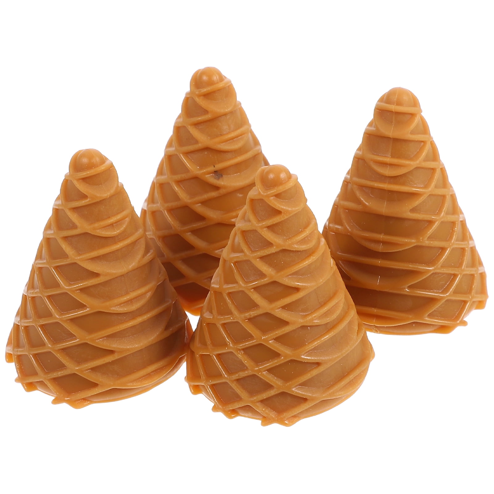 WORGEOUS 4pcs Mini Simulation Ice Cream Cone DIY Kit for Kid Realistic ...