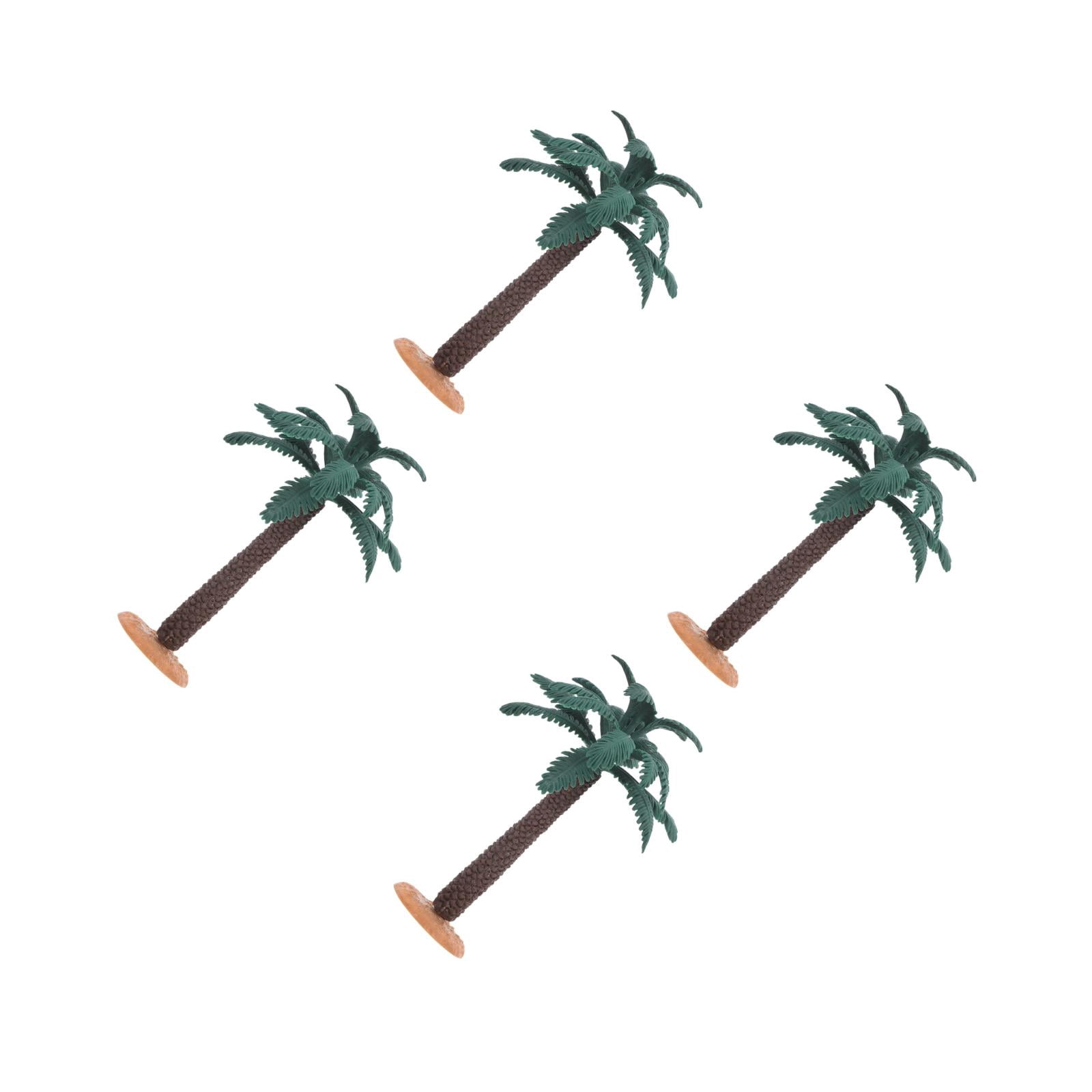 WORGEOUS 4pcs Miniature Trees For Villages Mini Fairy Garden Decor Tiny ...