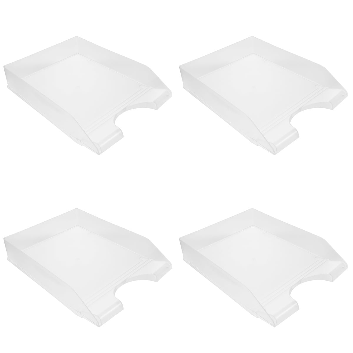 WORGEOUS 4pcs Office File Storage Box File Case Document Organizer ...