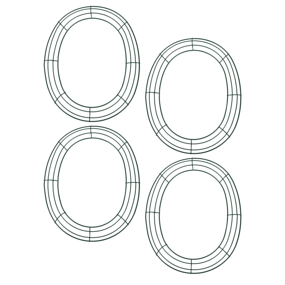 WORGEOUS 4pcs Oval Shaped Wreath Frame Easter Egg Shaped Wire Wreath ...