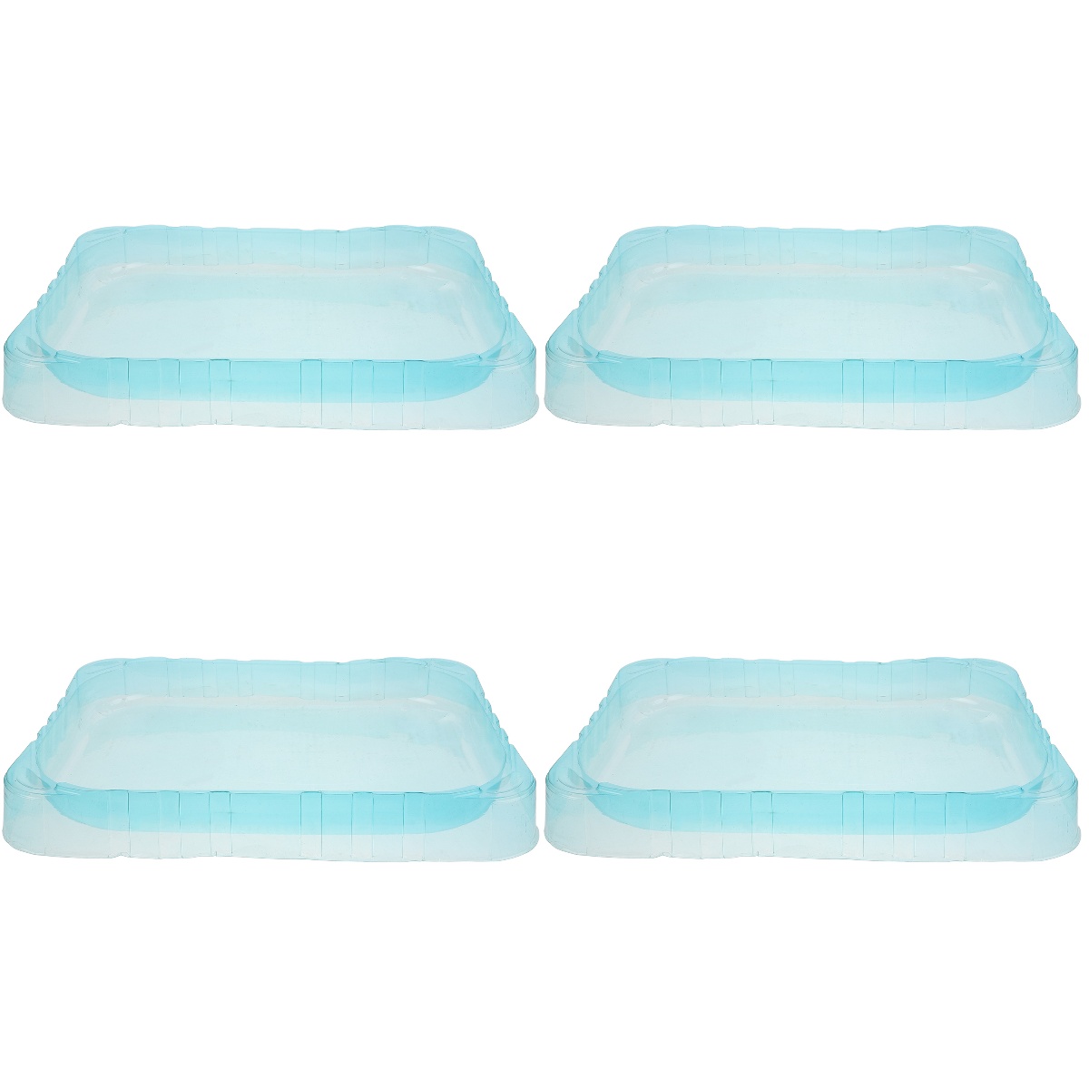 WORGEOUS 4pcs Rectangular Gyro Tray Gyro Train Stadium Plastic Gyro ...