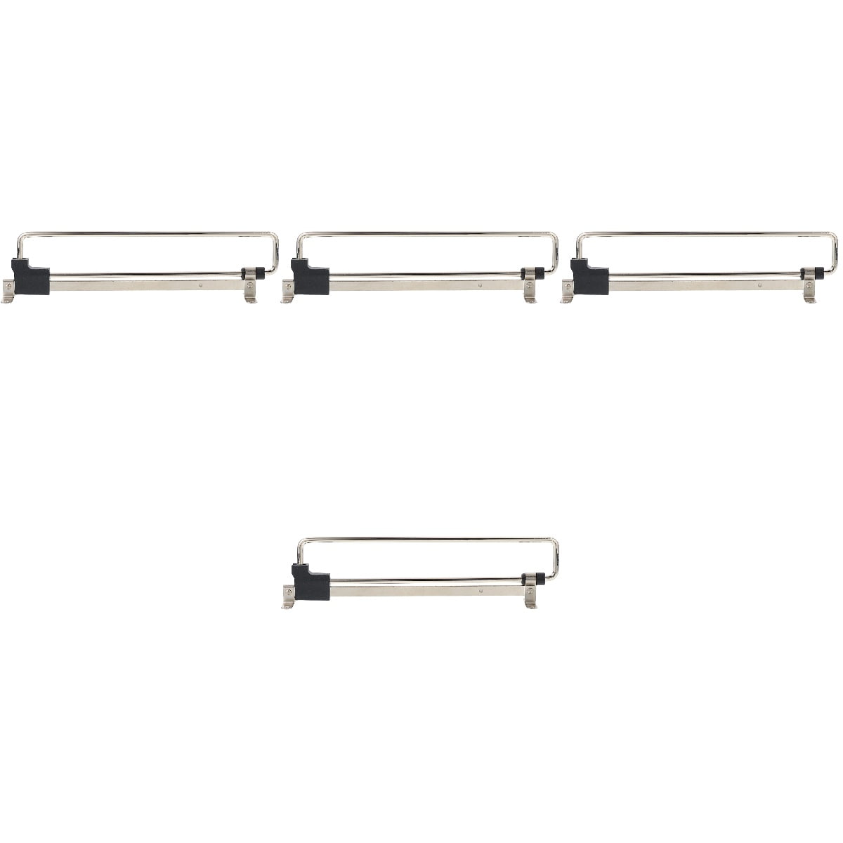 WORGEOUS 4pcs Retractable Closet Out Rod, Wardrobe Clothes Hanger Rail ...