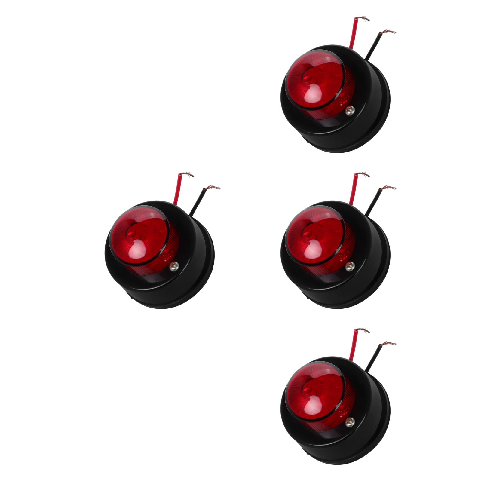 GOOHOCHY WORGEOUS 4pcs Red Flashing Light Security LED Lamp Alarm ...