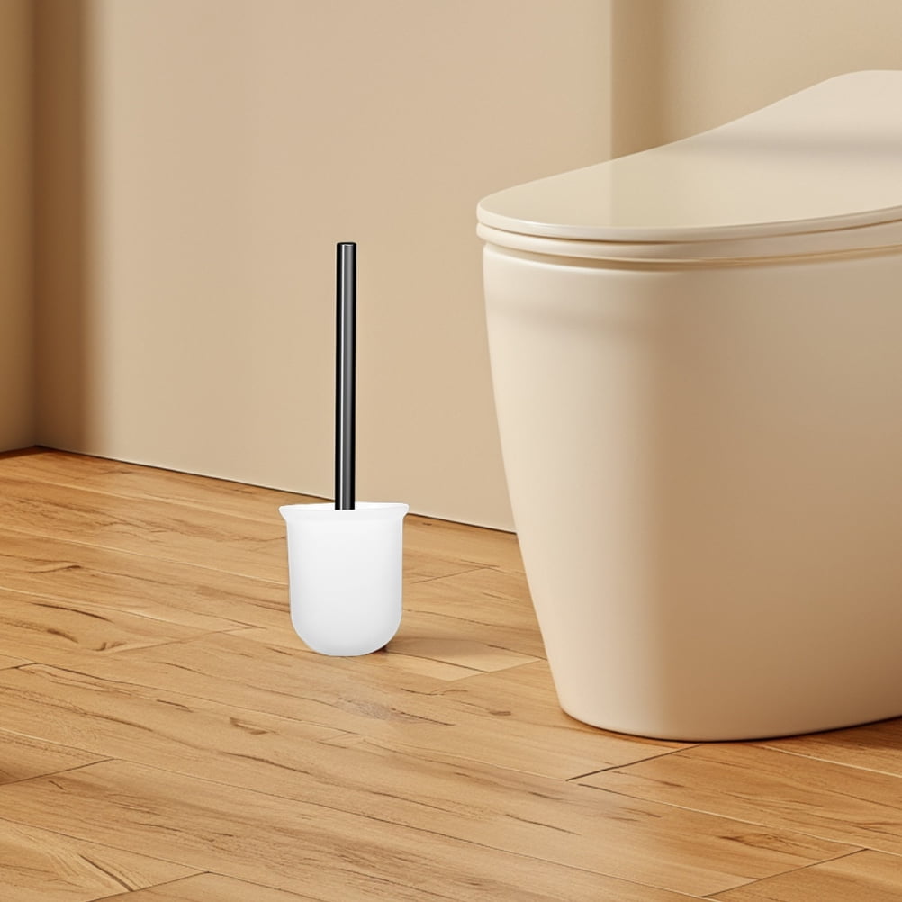 WORGEOUS 4pcs Rounded Toilet Brush Cup Bathroom Supply Plastic Storage ...