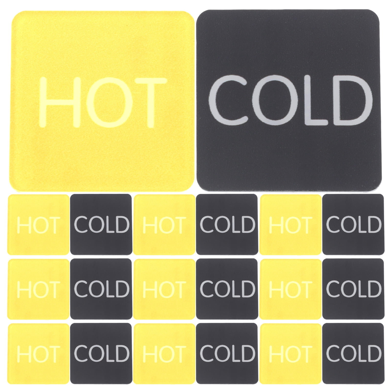 WORGEOUS 4pcs Self Stick Hot And Cold Water Label 10 Pairs Acrylic ...