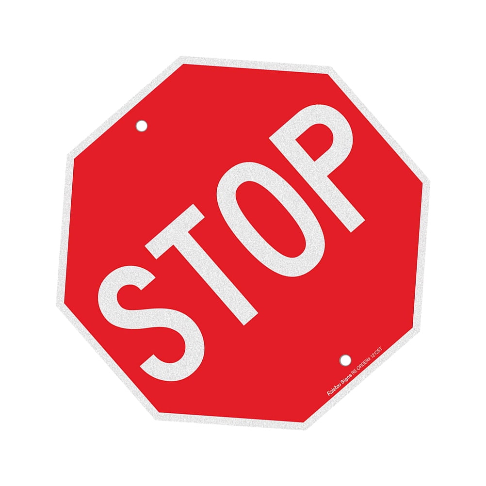 WORGEOUS 4pcs Simple Sign Board Warning STOP Sign Practical Traffic ...