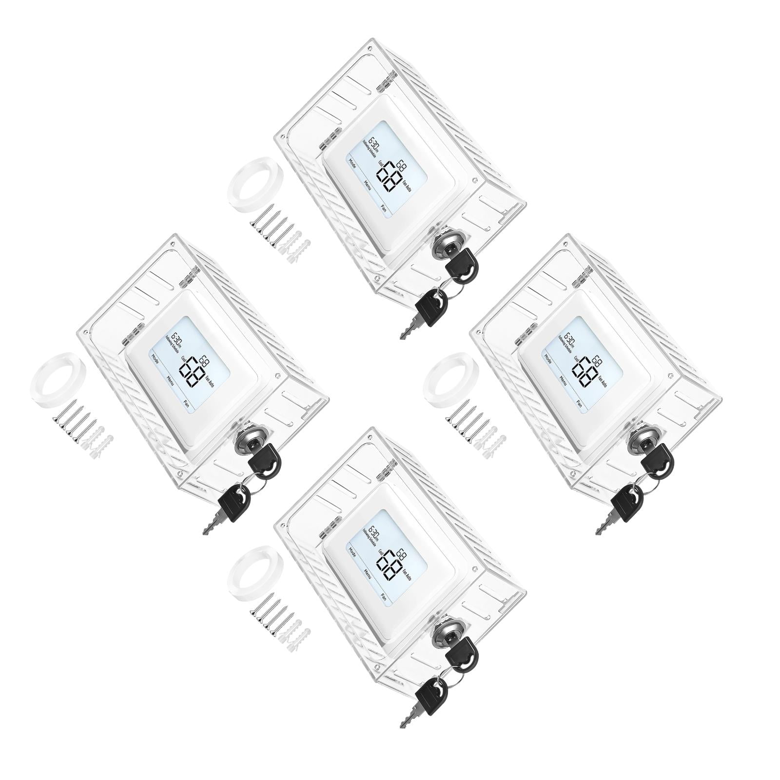 WORGEOUS 4pcs Thermostat Cover Thermostat Lock Box Ac Lock Box Cover ...
