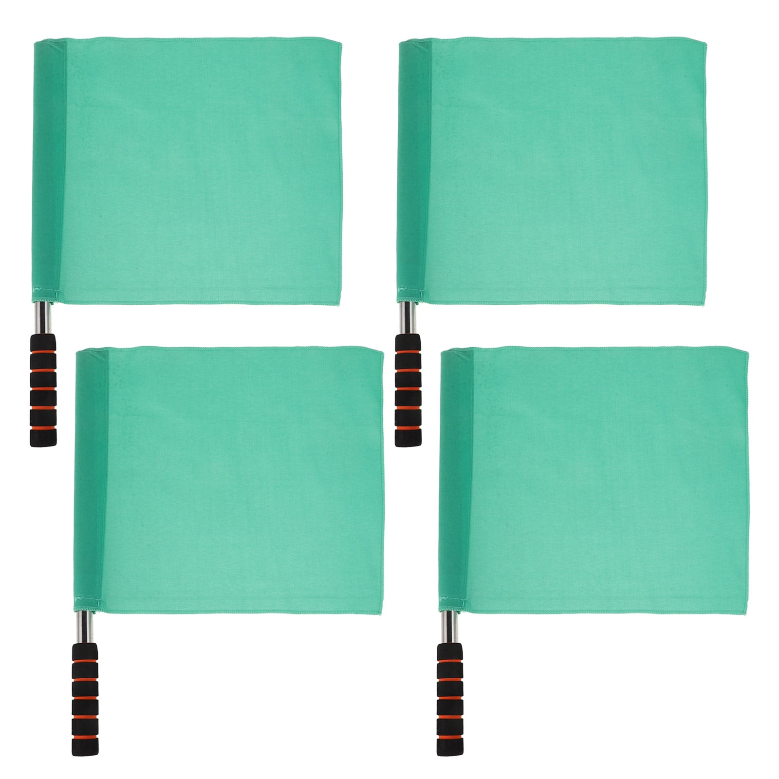 WORGEOUS 4pcs Track and Field Events Referee Flag Match Stainless Steel Pole Flag Hand Signal ...