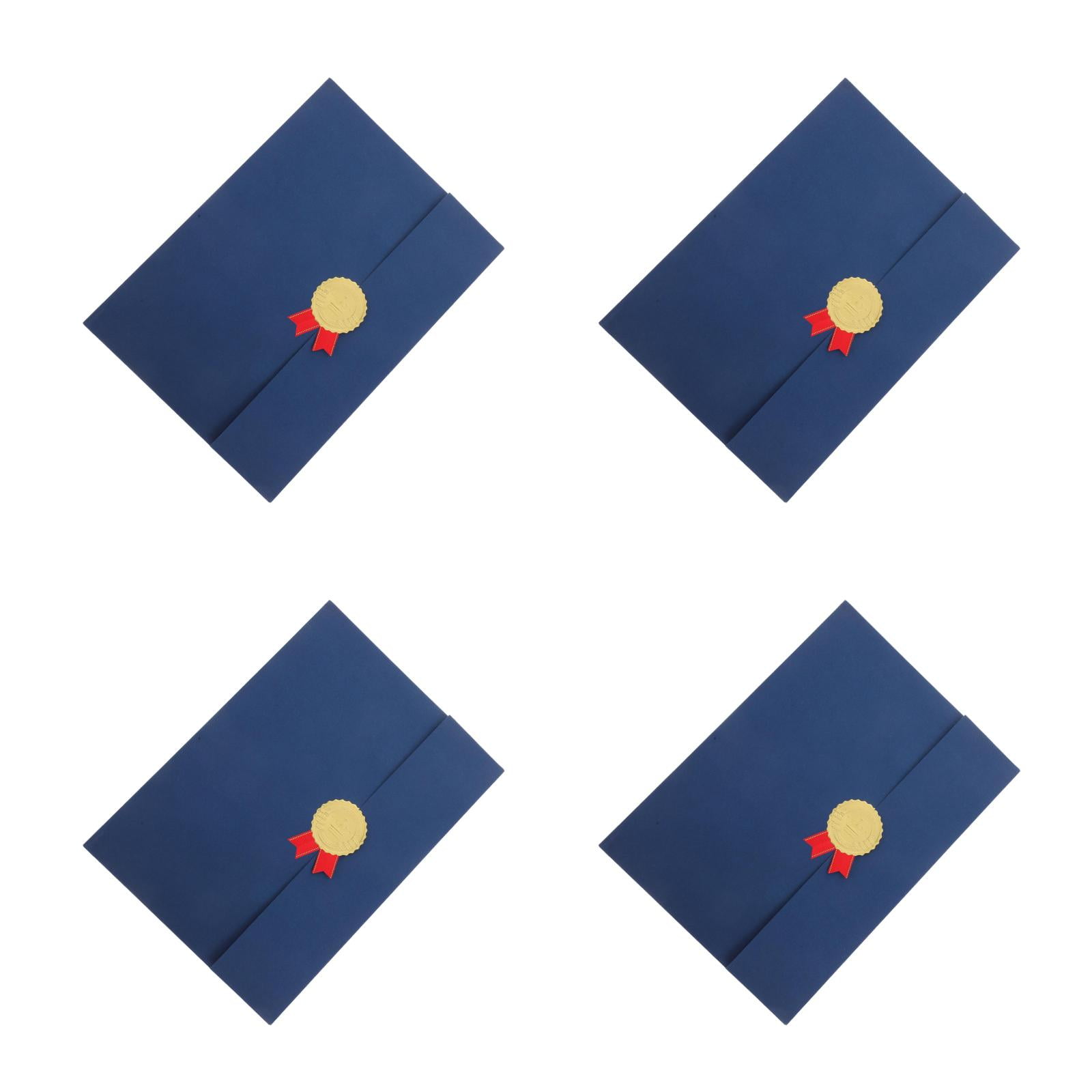 WORGEOUS 4pcs Tri Fold Certificate Holders Certificate Folders ...