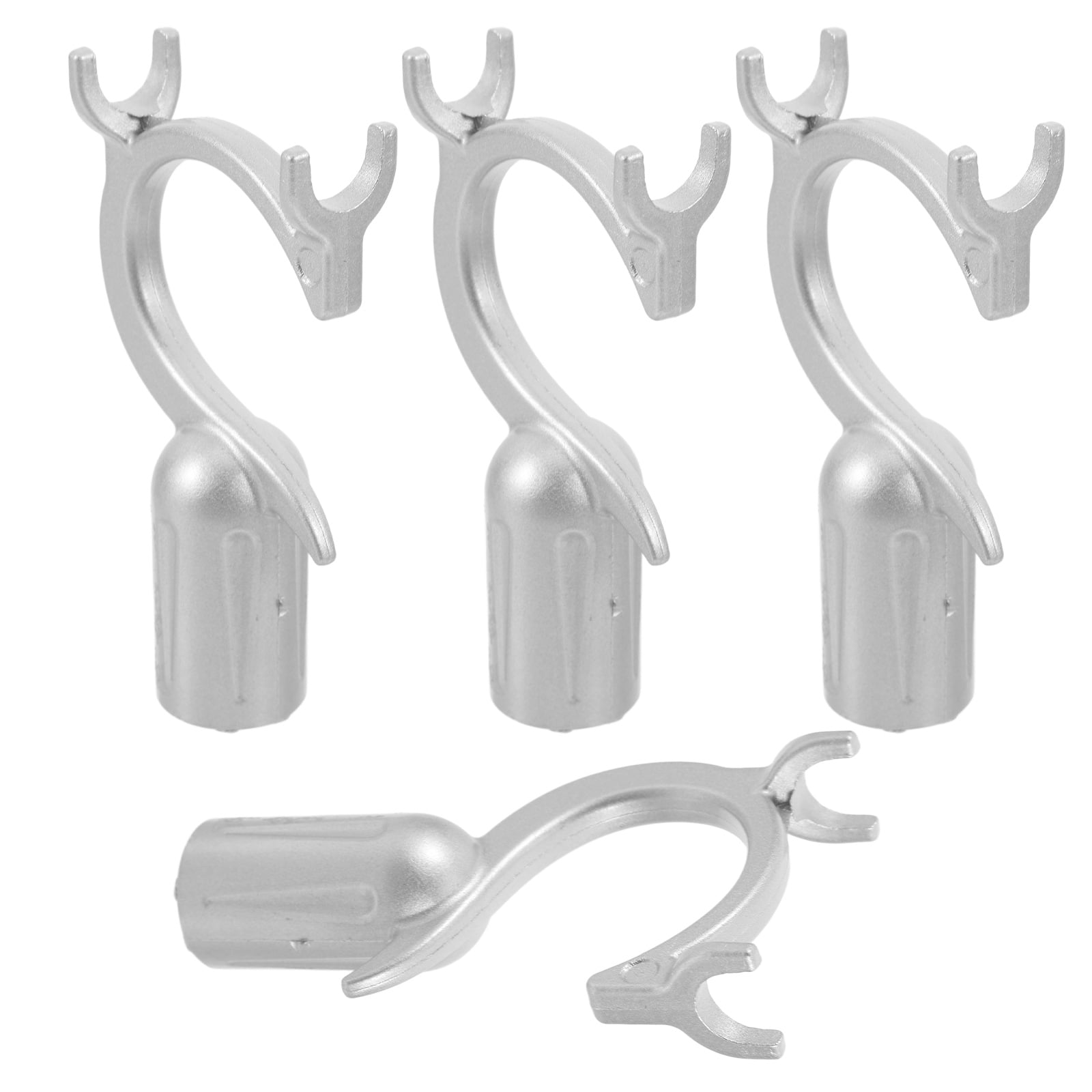 WORGEOUS 4pcs Utility Hook Head Telescopic Rod Pole Head Aluminum Alloy ...
