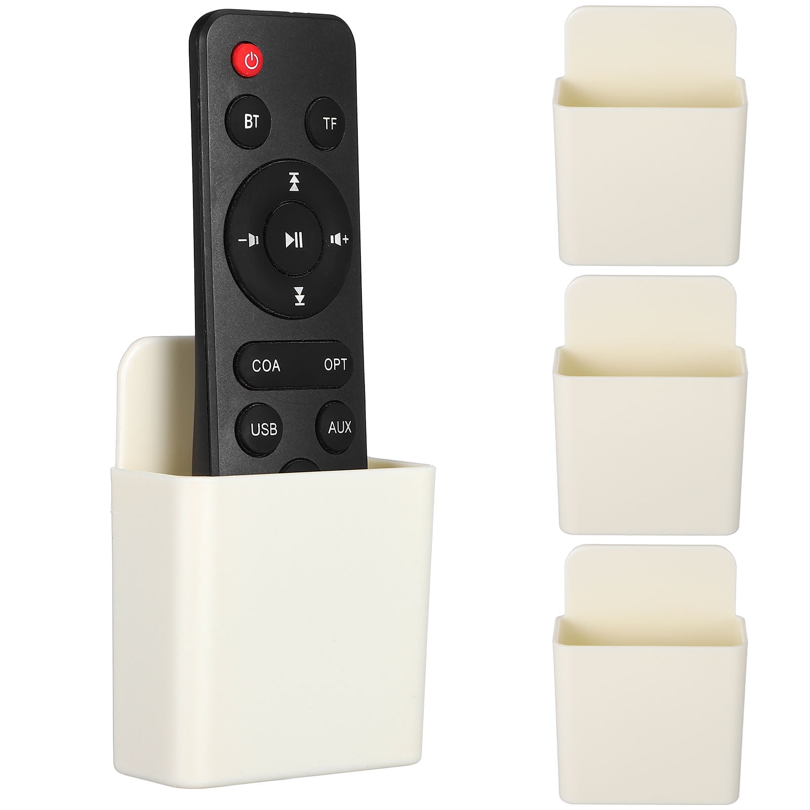 WORGEOUS 4pcs Wall Remote Holders Adhesive Storage Box Ac Controller ...