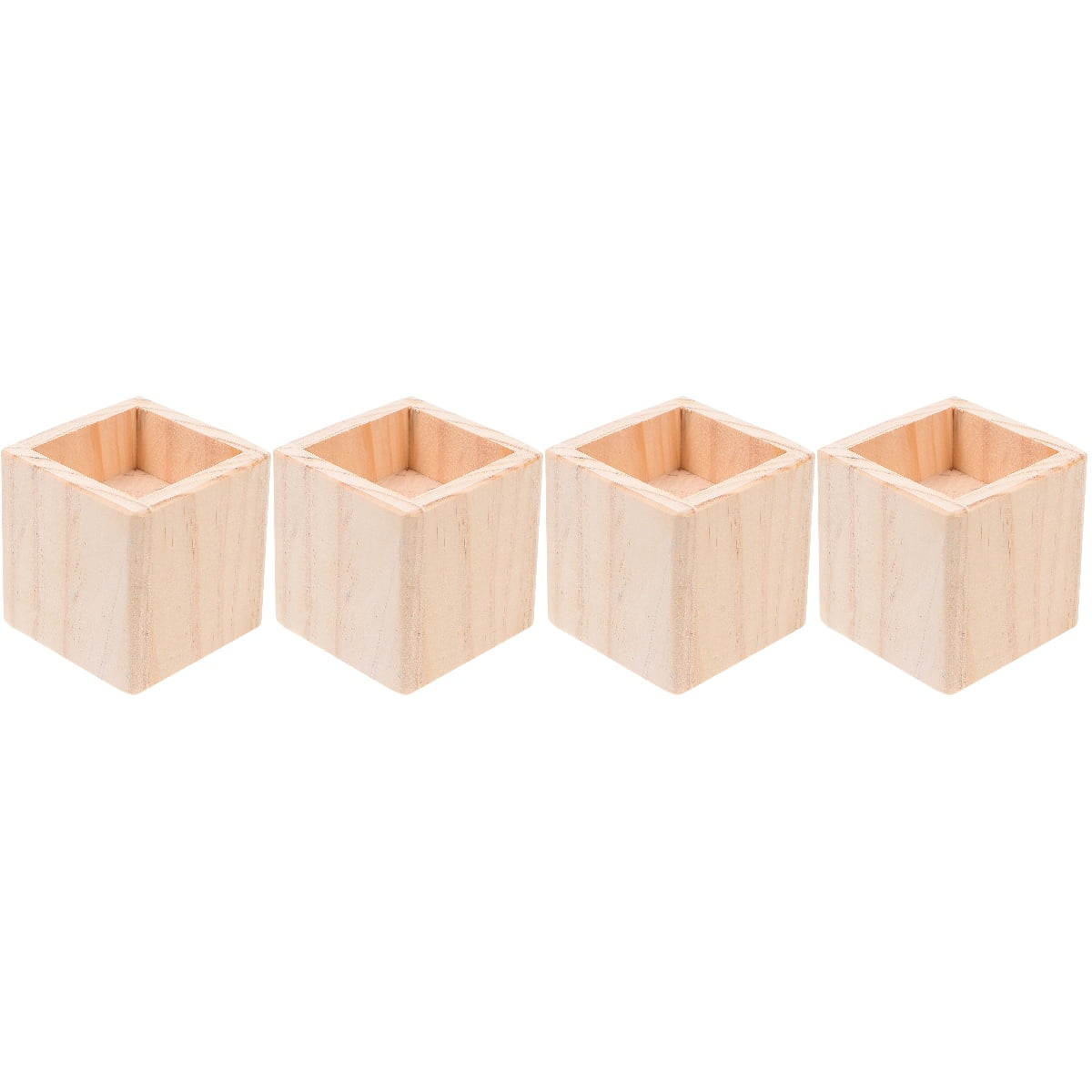 WORGEOUS 4pcs Wood Bed Risers Bed Frame Lifters Adjustable Furniture ...