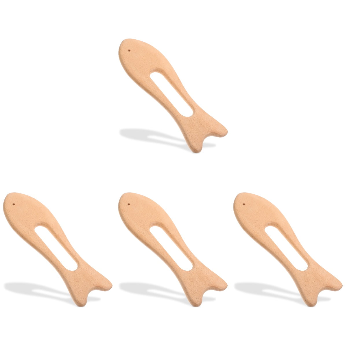 WORGEOUS 4pcs Wooden Body Scraper Wooden Lymphatic Massager Multi-use ...