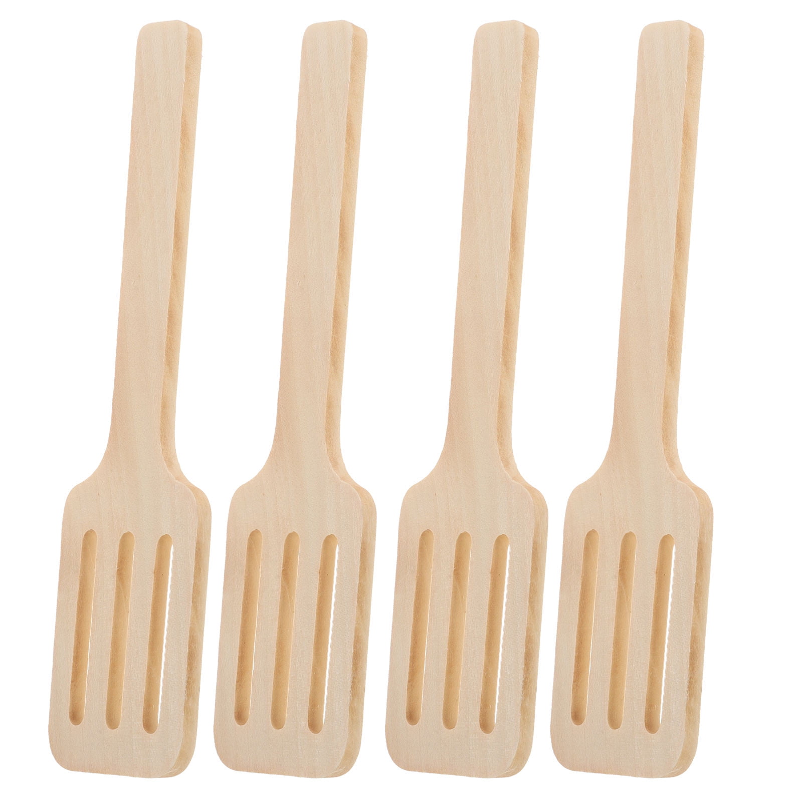 WORGEOUS 4pcs Wooden Spatula For Kids Mini Kitchen Food Spatula Pretend ...