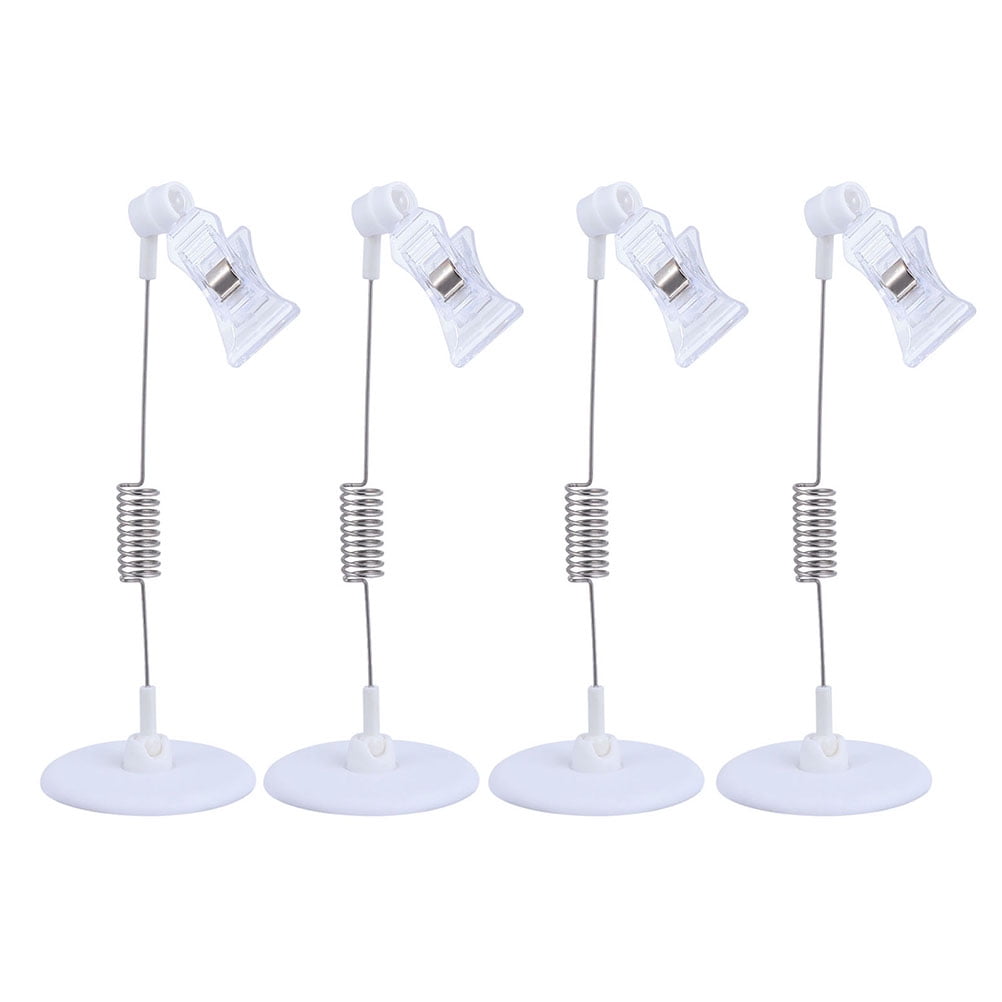 WORGEOUS 5 Pcs Display Stands Sign Holder Price Tag Label Clip Adhesive ...