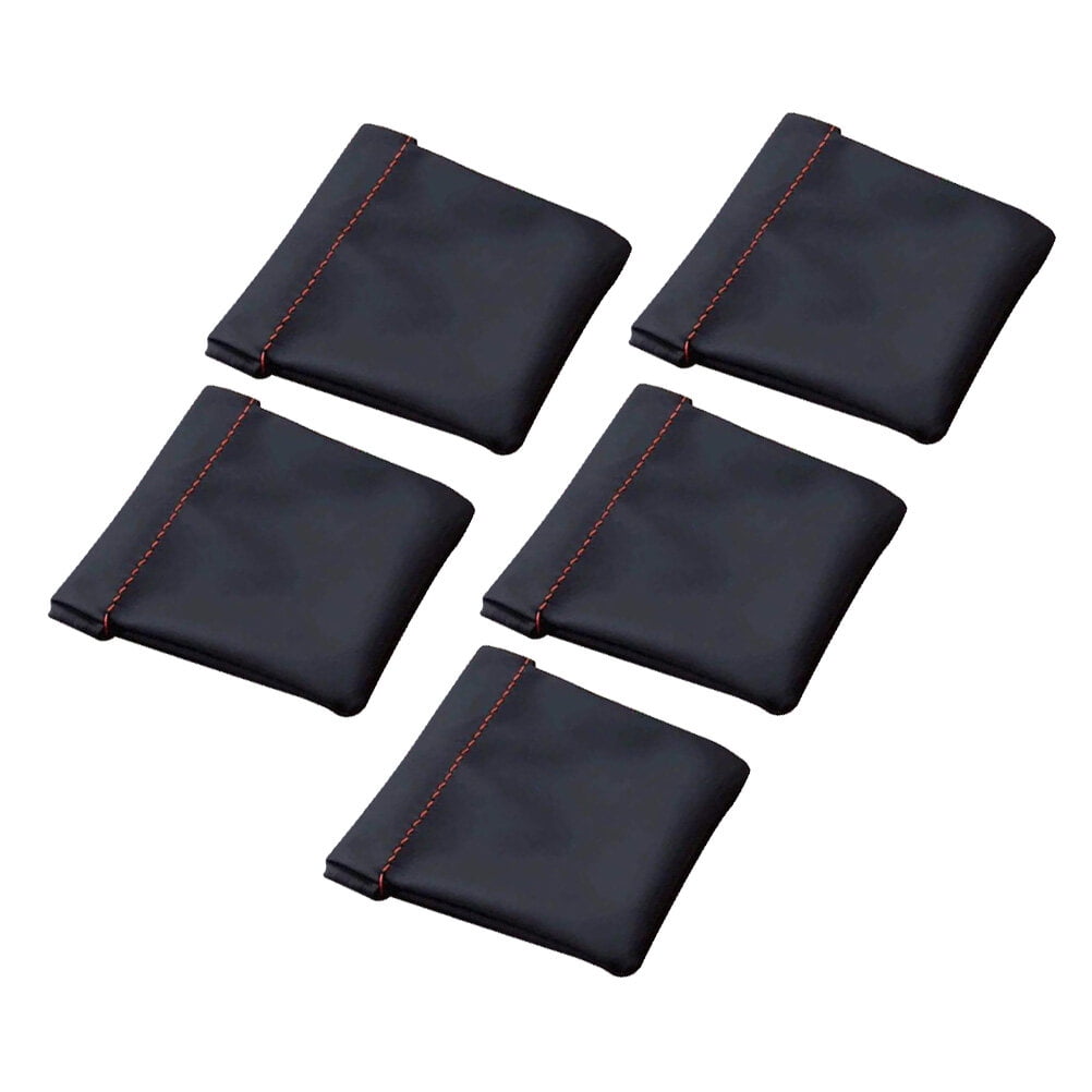 WORGEOUS 5 Pcs Fastener USB Cable Storage Bag Travel 8.5*8cm Black ...